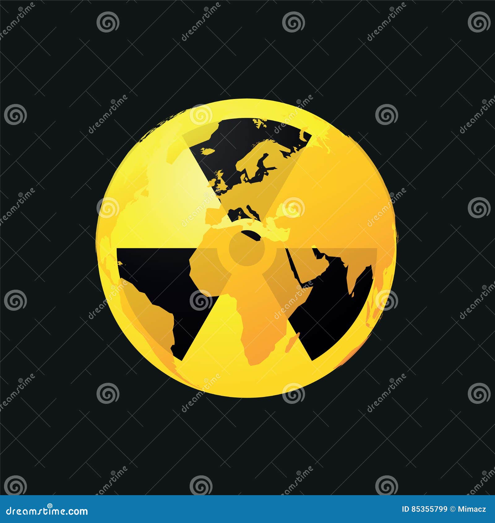 Radioactive Planet Earth Icon Stock Illustration - Illustration of ...