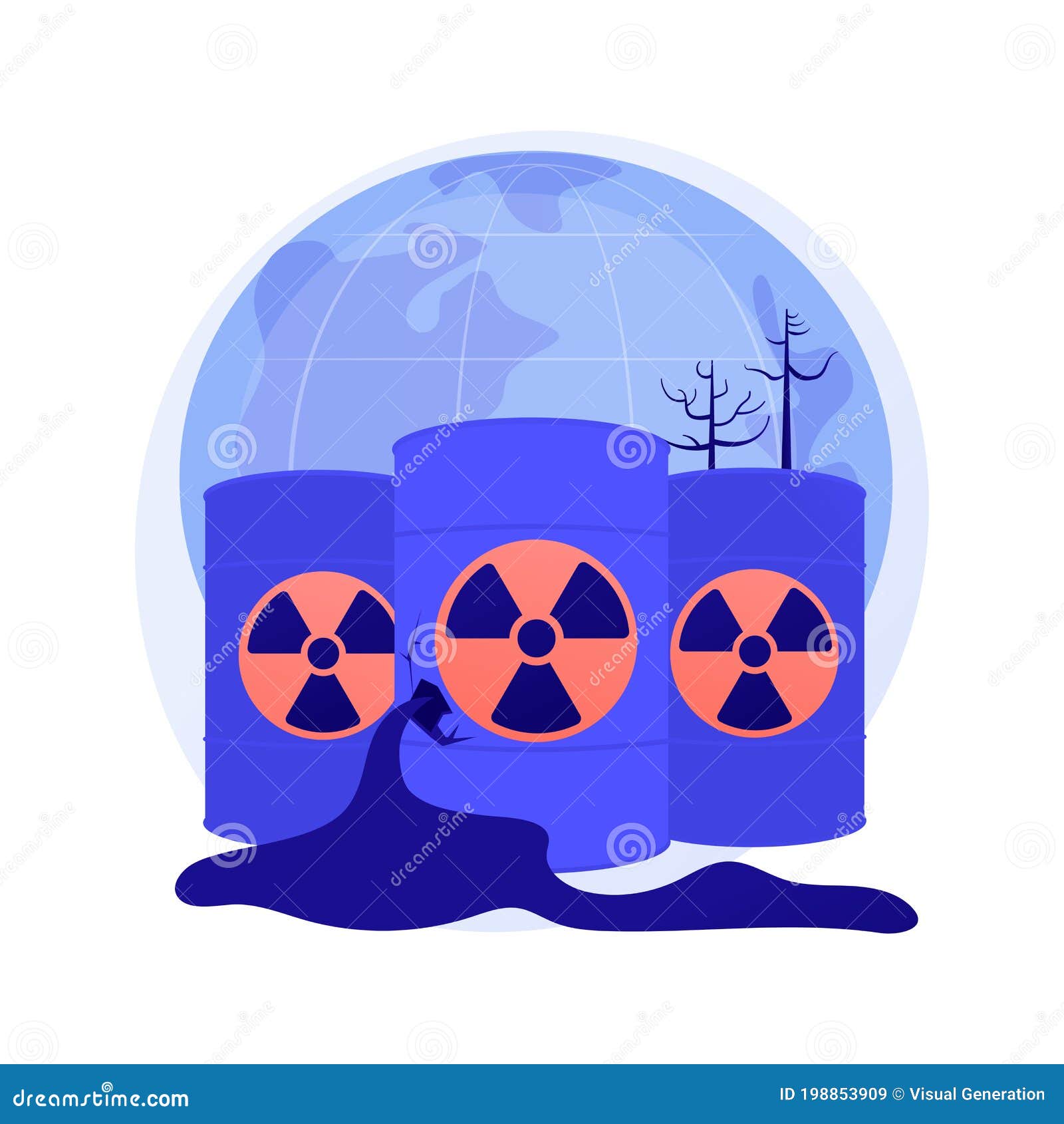 Radioactive Pollution Abstract Concept Vector Illustration. Stock ...