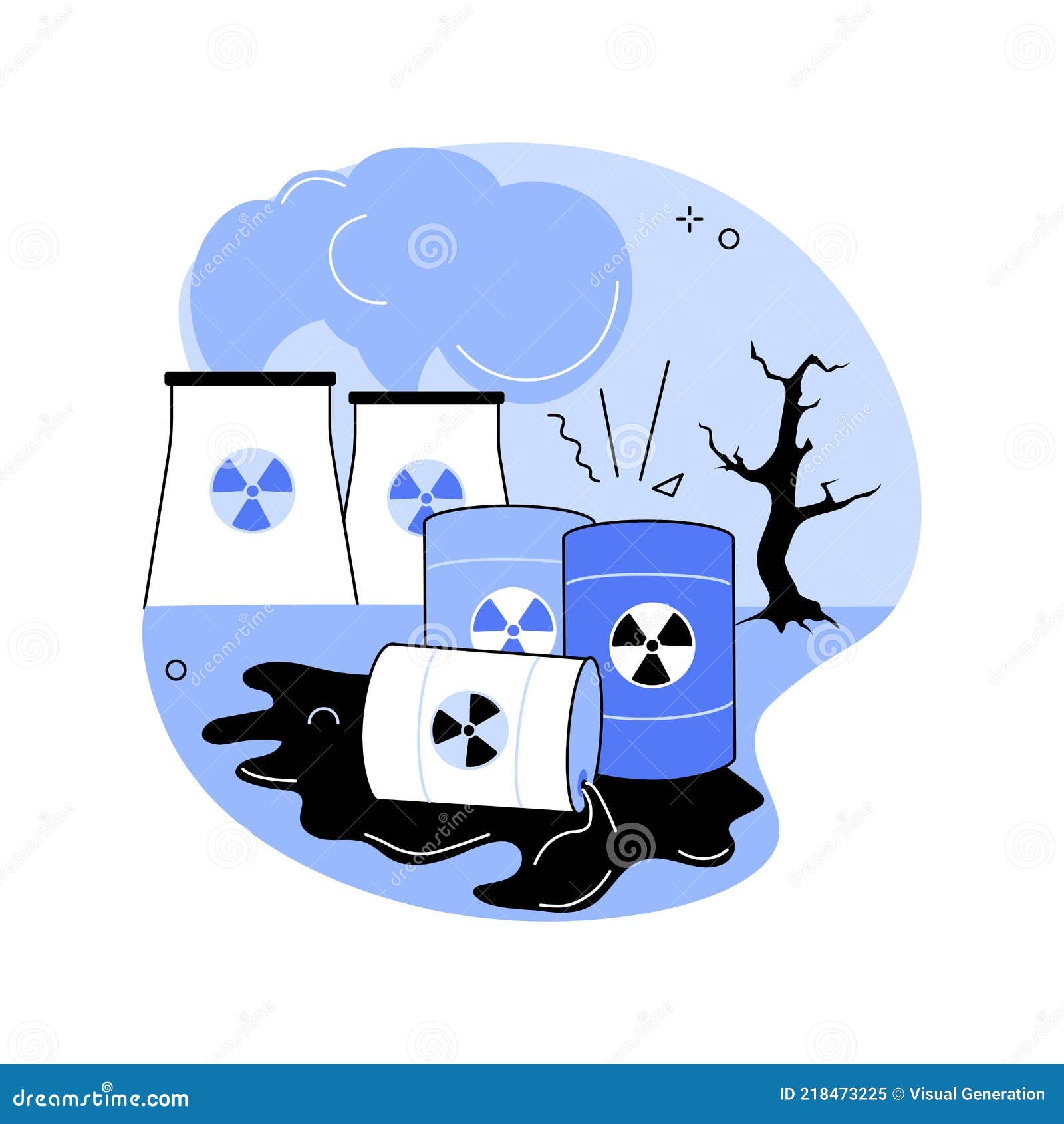 Radioactive Pollution Abstract Concept Vector Illustration. Stock ...