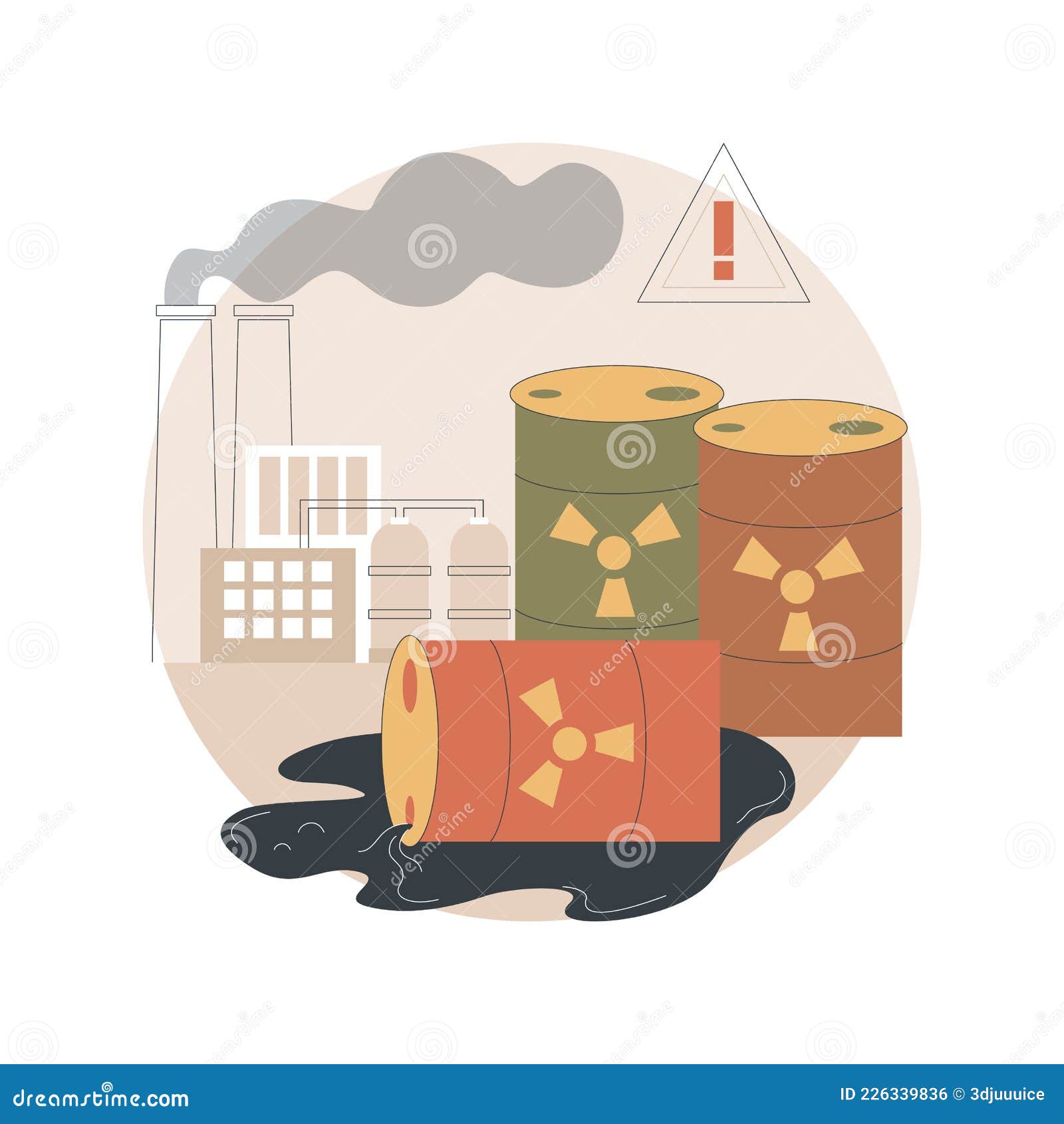 Radioactive Pollution Abstract Concept Vector Illustration. Stock ...