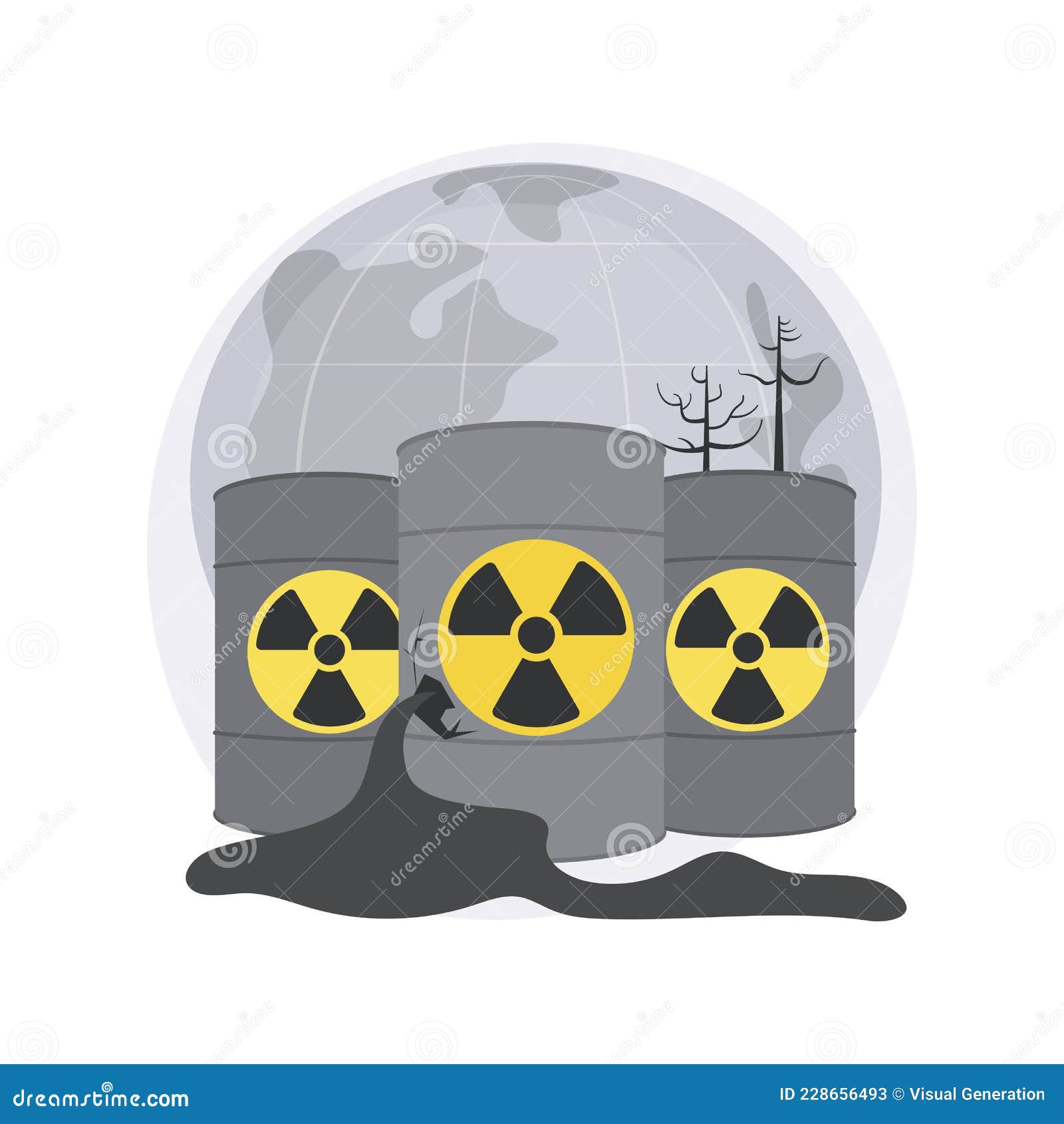Radioactive Pollution Abstract Concept Vector Illustration. Stock ...