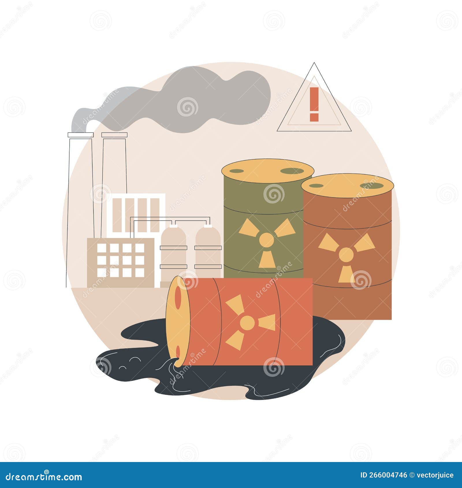 Radioactive Pollution Abstract Concept Vector Illustration Stock Vector ...