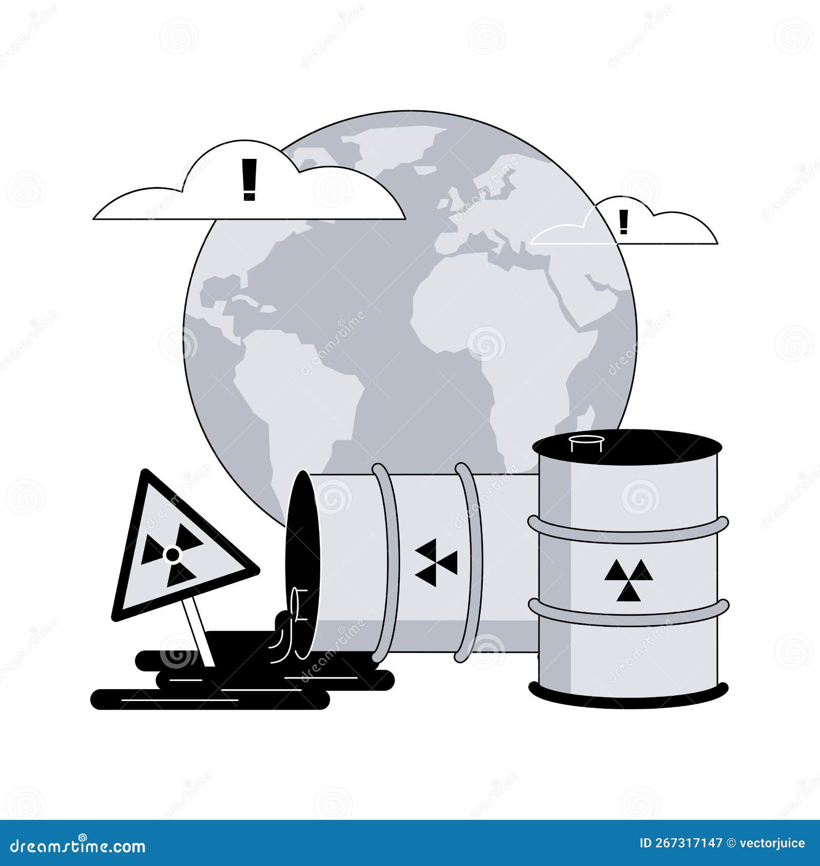 Radioactive Pollution Abstract Concept Vector Illustration Stock Vector ...