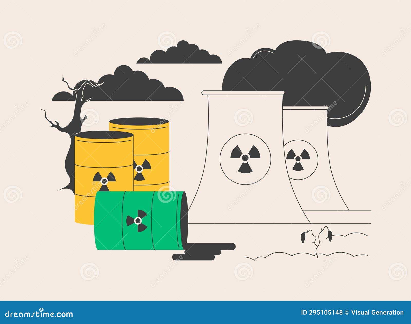 Radioactive Pollution Abstract Concept Vector Illustration. Stock ...