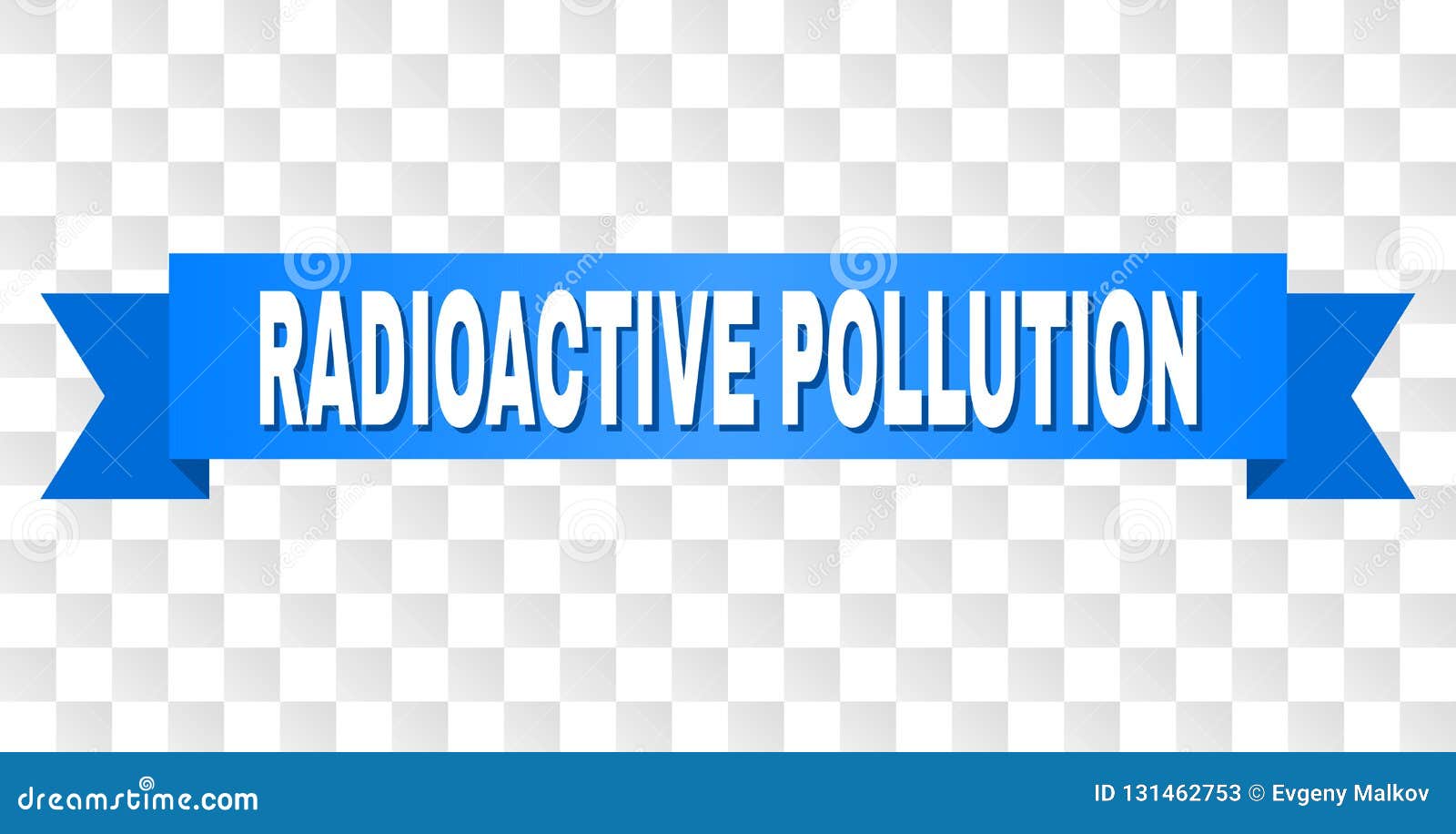 Blue Ribbon with RADIOACTIVE POLLUTION Caption Stock Vector ...