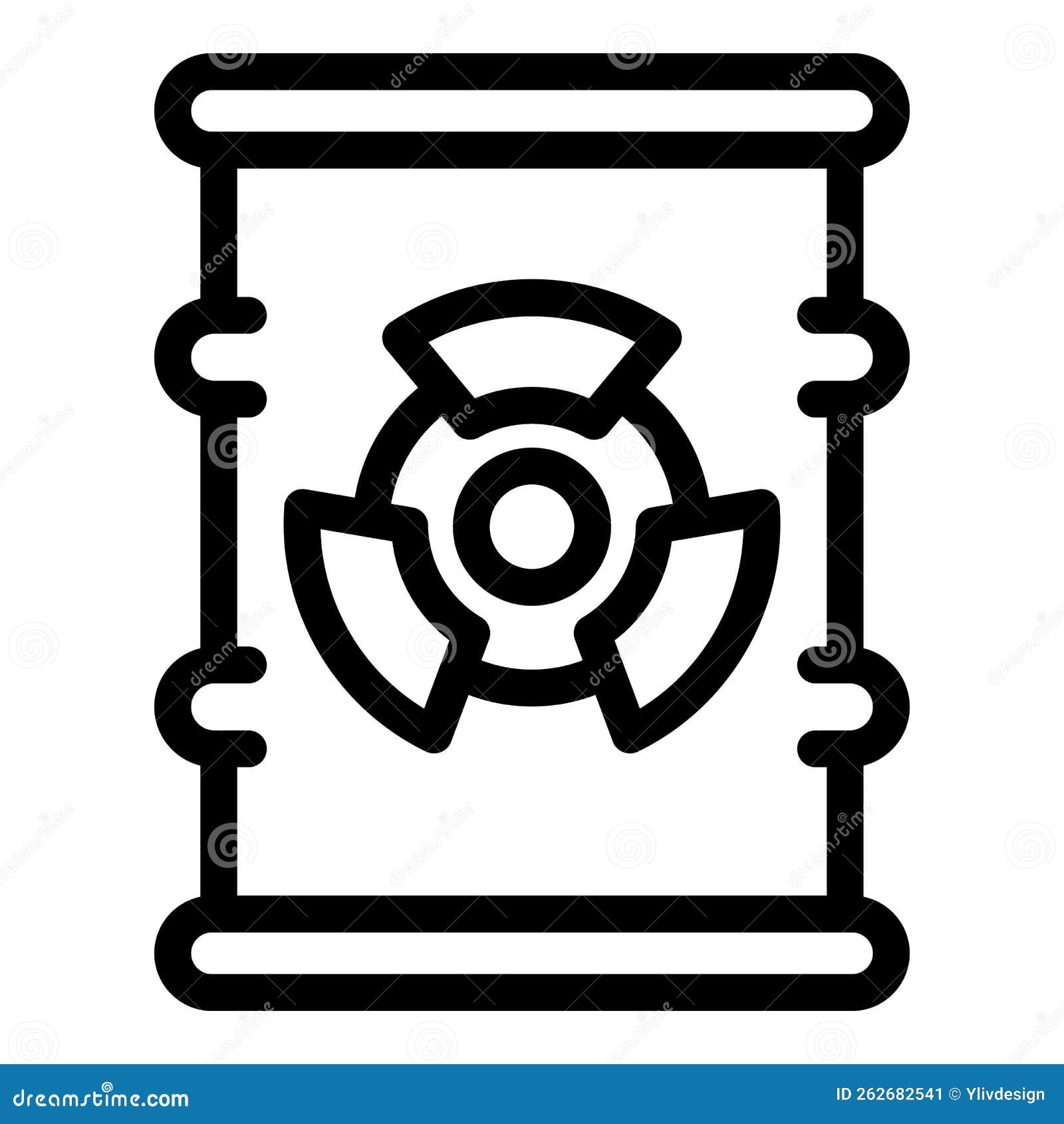 Radioactive Recycling Icon Outline Vector. Paper Waste Stock Vector ...