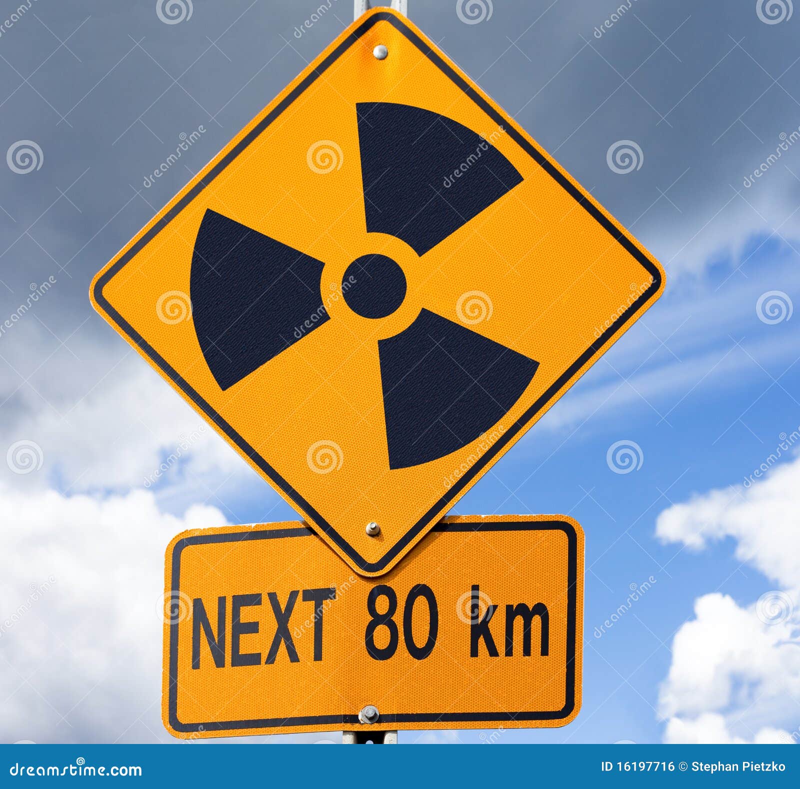 Radioactive road sign stock photo. Image of radioactivity - 16197716