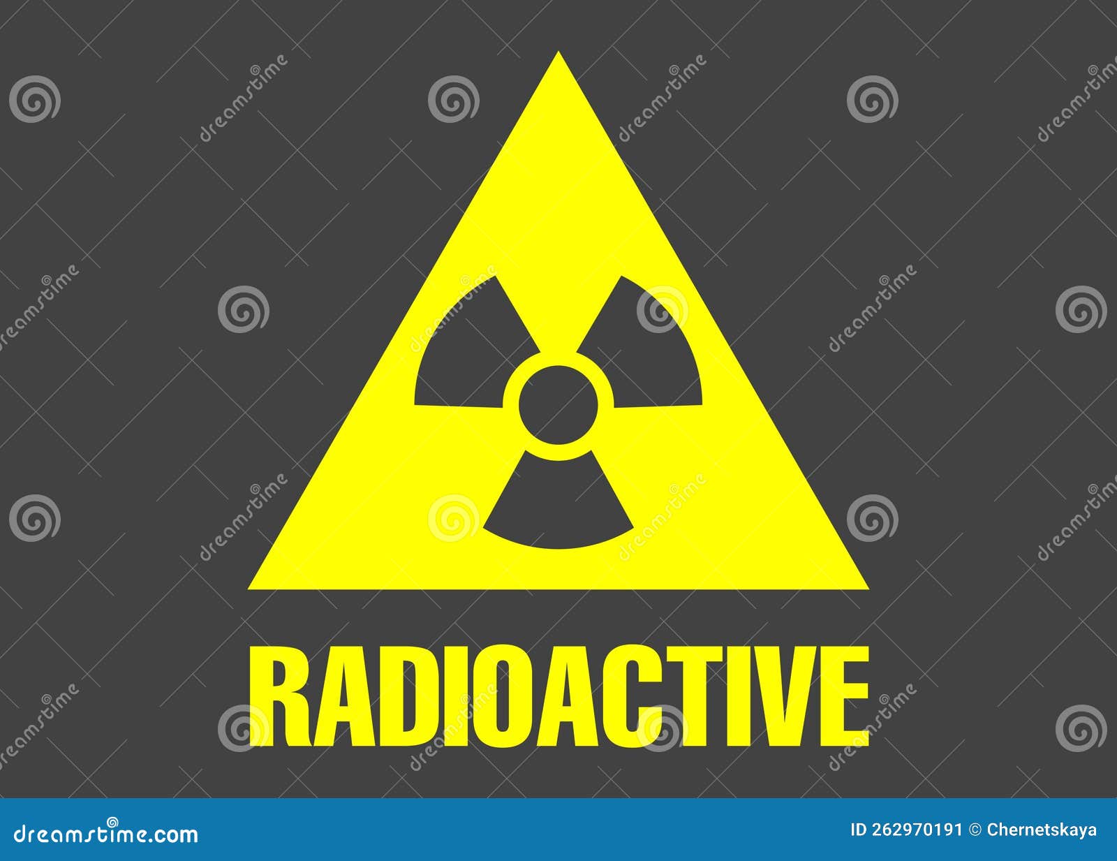 Radioactive Sign on Grey Background. Hazard Symbol Stock Illustration ...