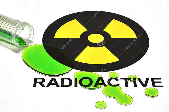 Radioactive Sign & Spill Stock Photo - Image of radioactivity, waste ...
