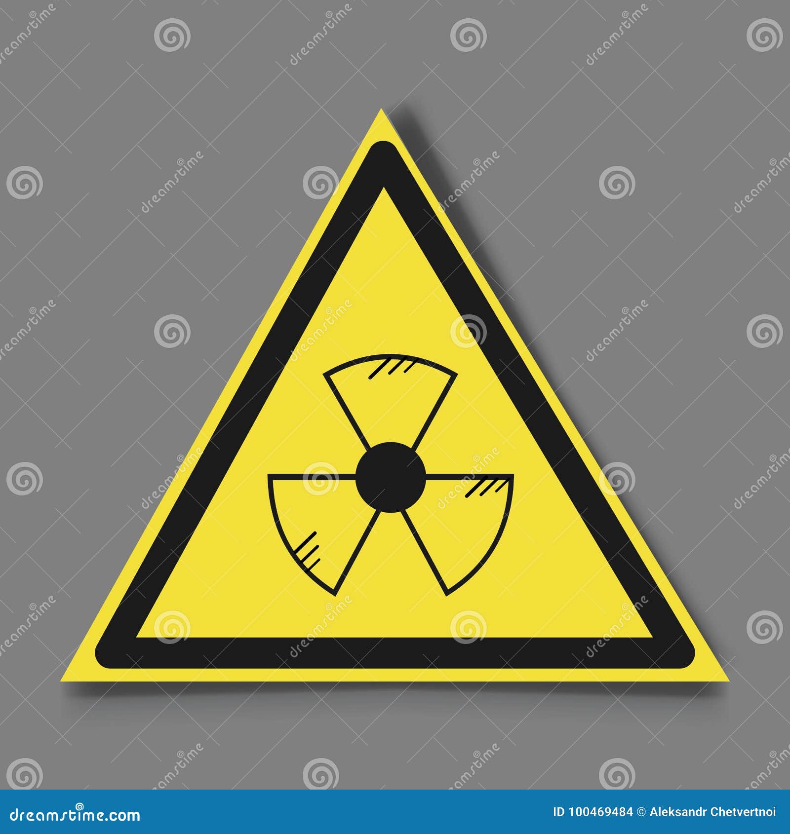 Radioactive Sign, Symbol in Circle. Stylized, with Transparent Drop ...