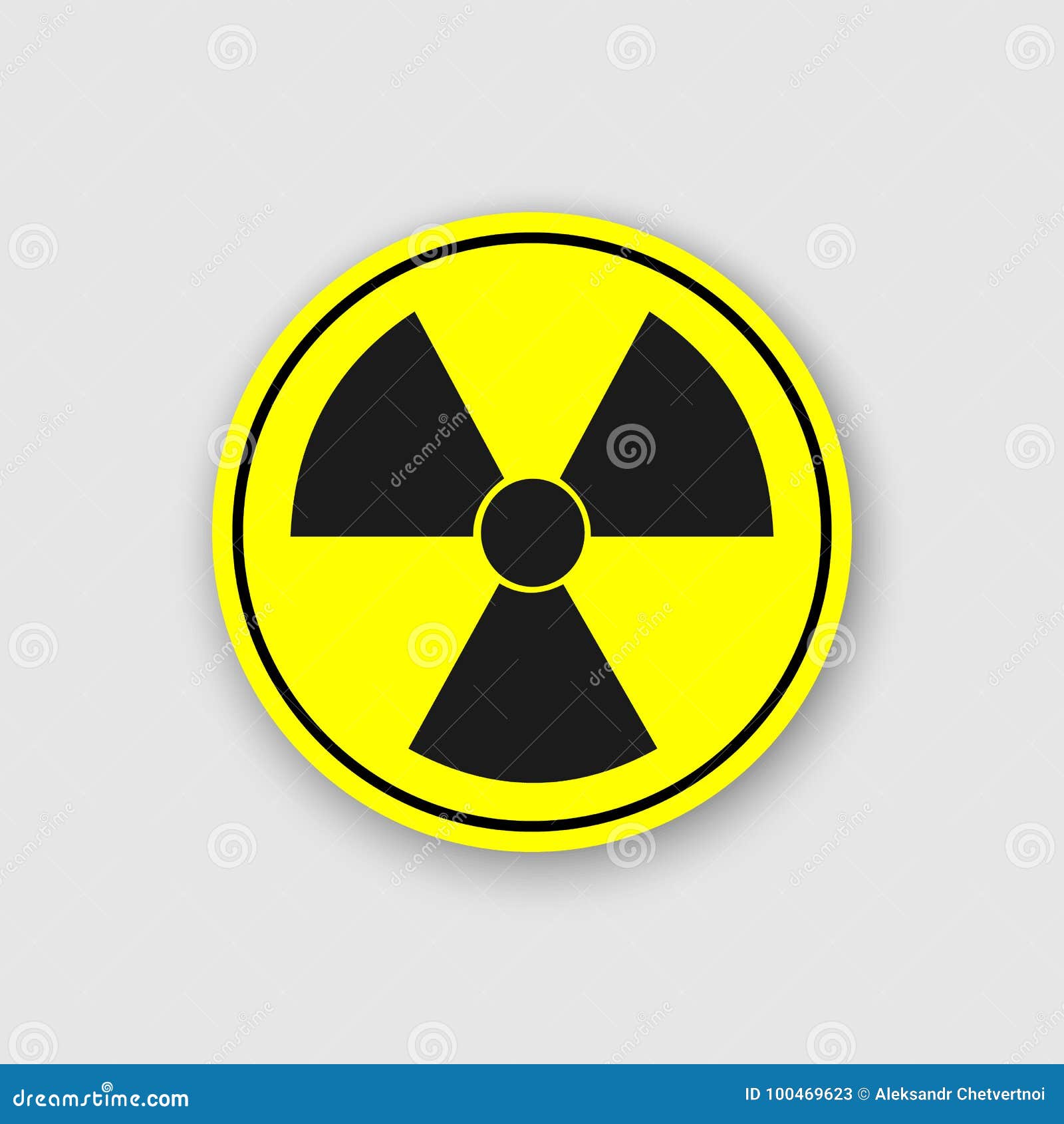 Radioactive Sign, Symbol in Circle. Stylized, with Transparent Drop ...