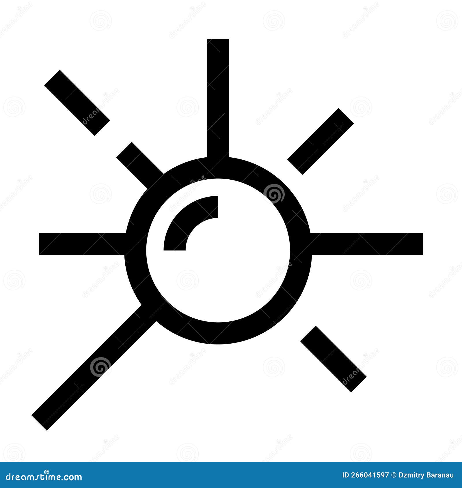 Radioactive Source Icon Line Isolated on White Background. Black Flat ...