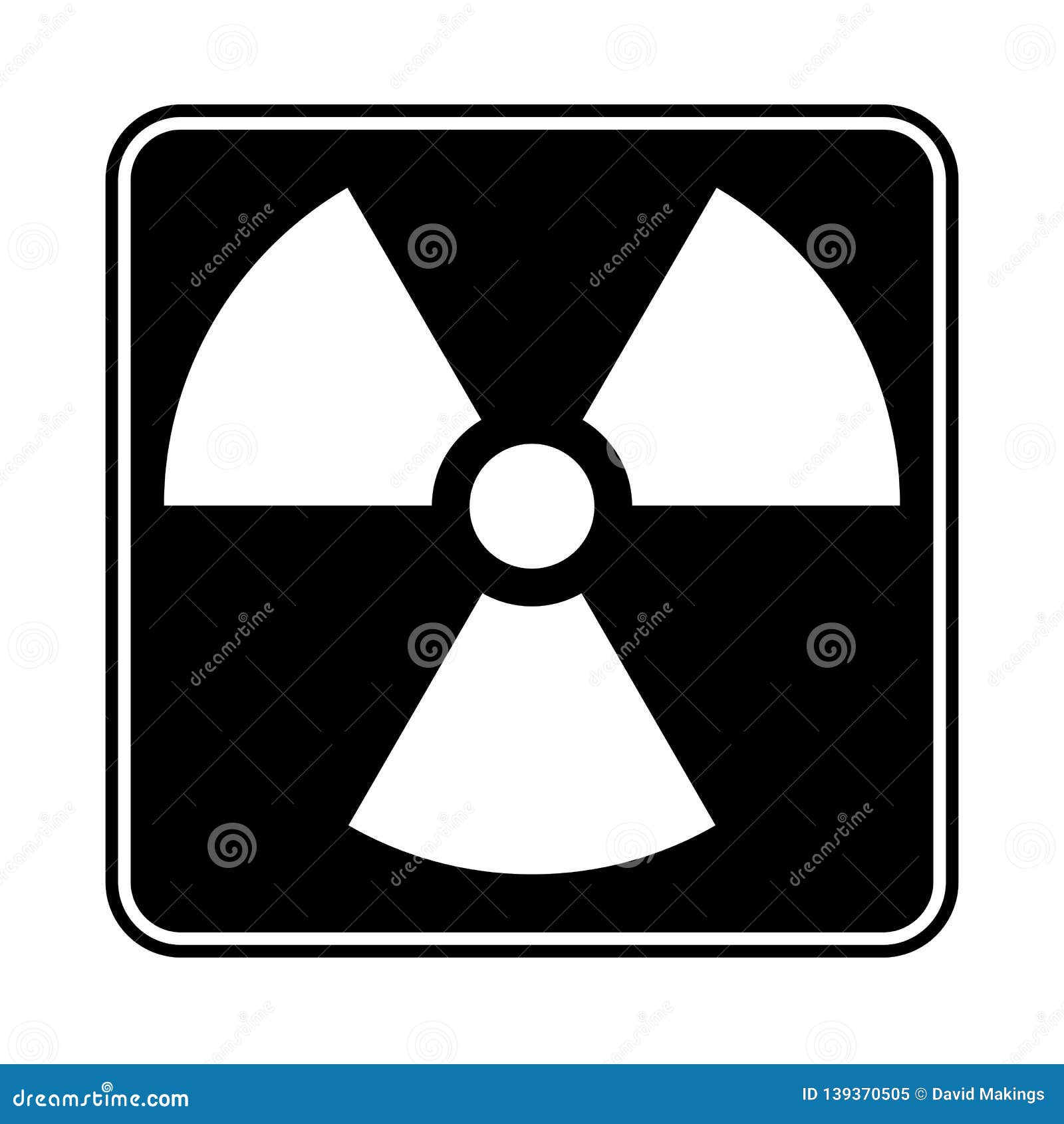 Radioactive Square Symbol stock illustration. Illustration of disaster ...