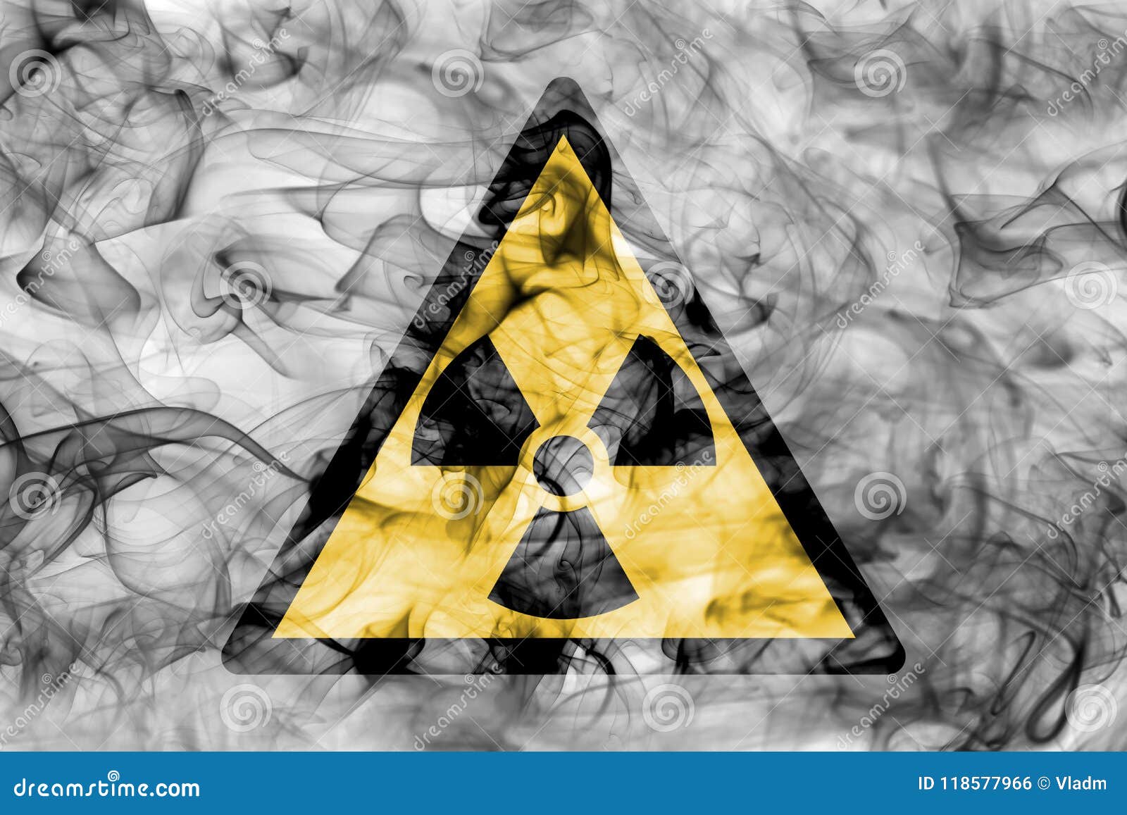 Radioactive Substances Or Ionising Radiation Hazard Warning Smoke Sign ...