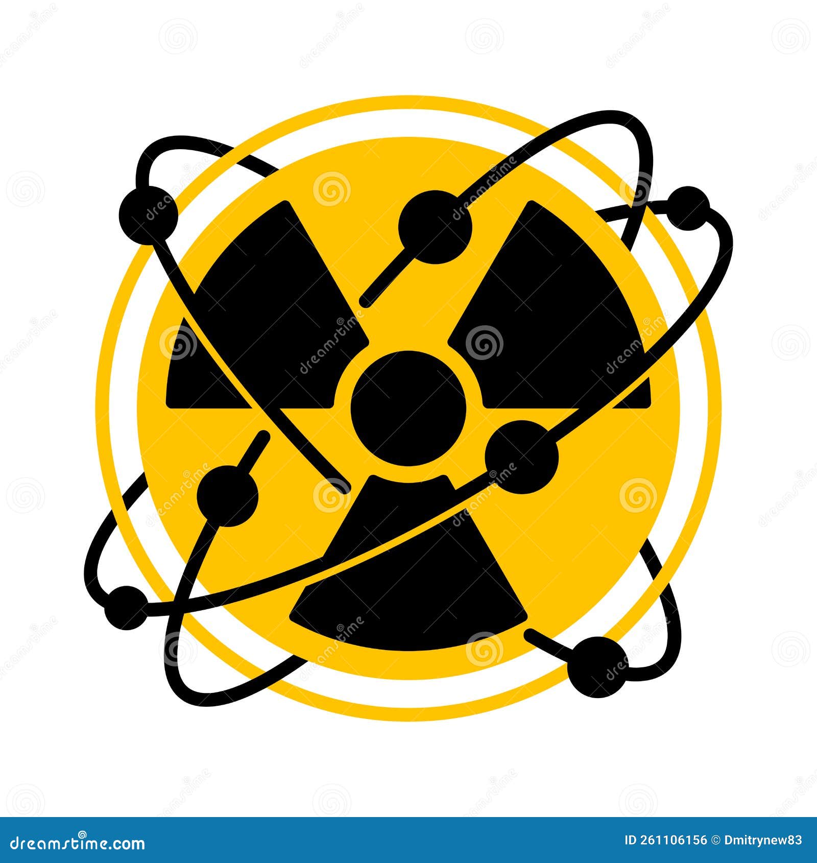 Radioactive Symbol - Caution Nuclear Warning Icon Stock Vector ...