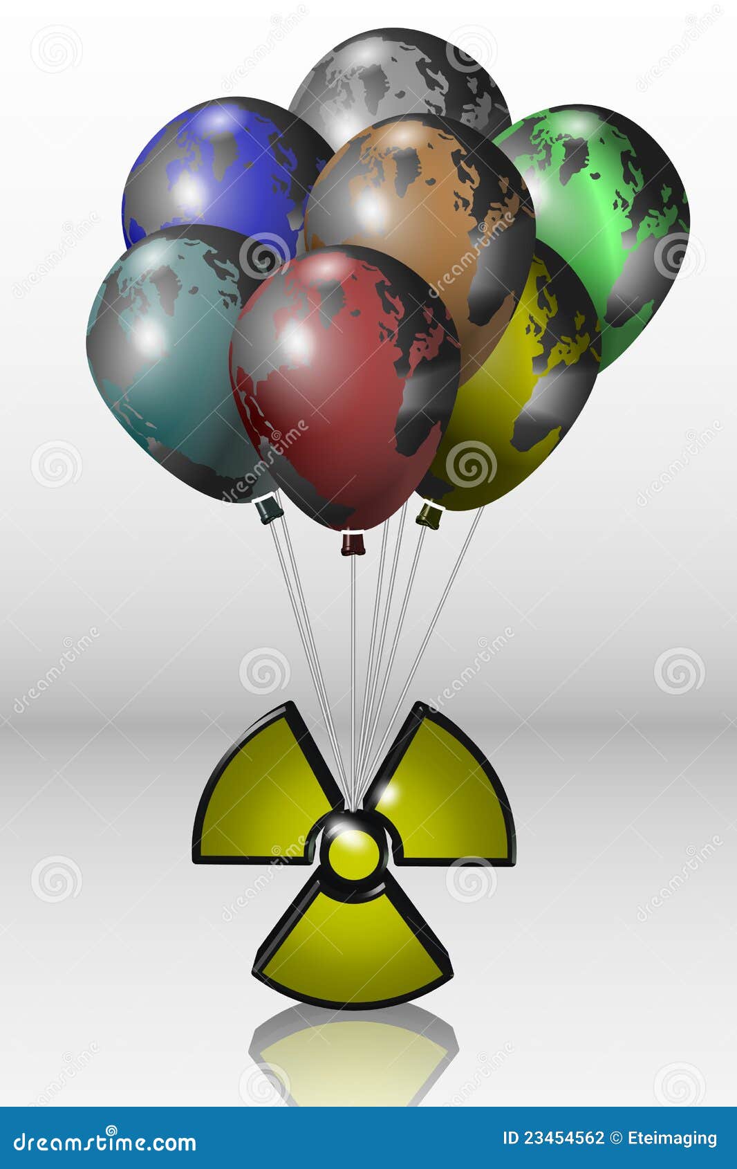 Radioactive Symbol and Earth Stock Illustration - Illustration of ...