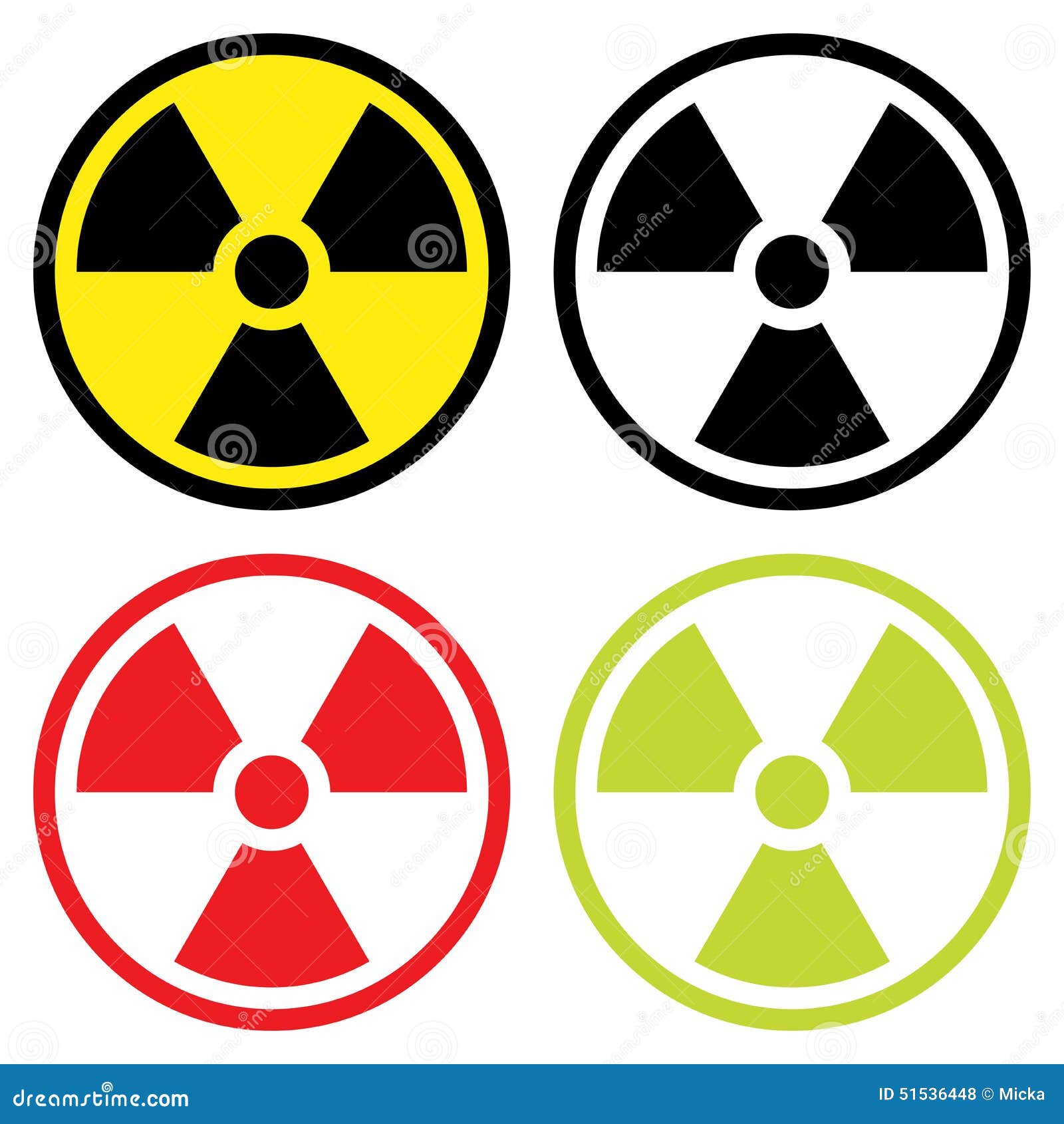 Radioactive Symbol in Flat Design. Stock Vector - Illustration of icon ...