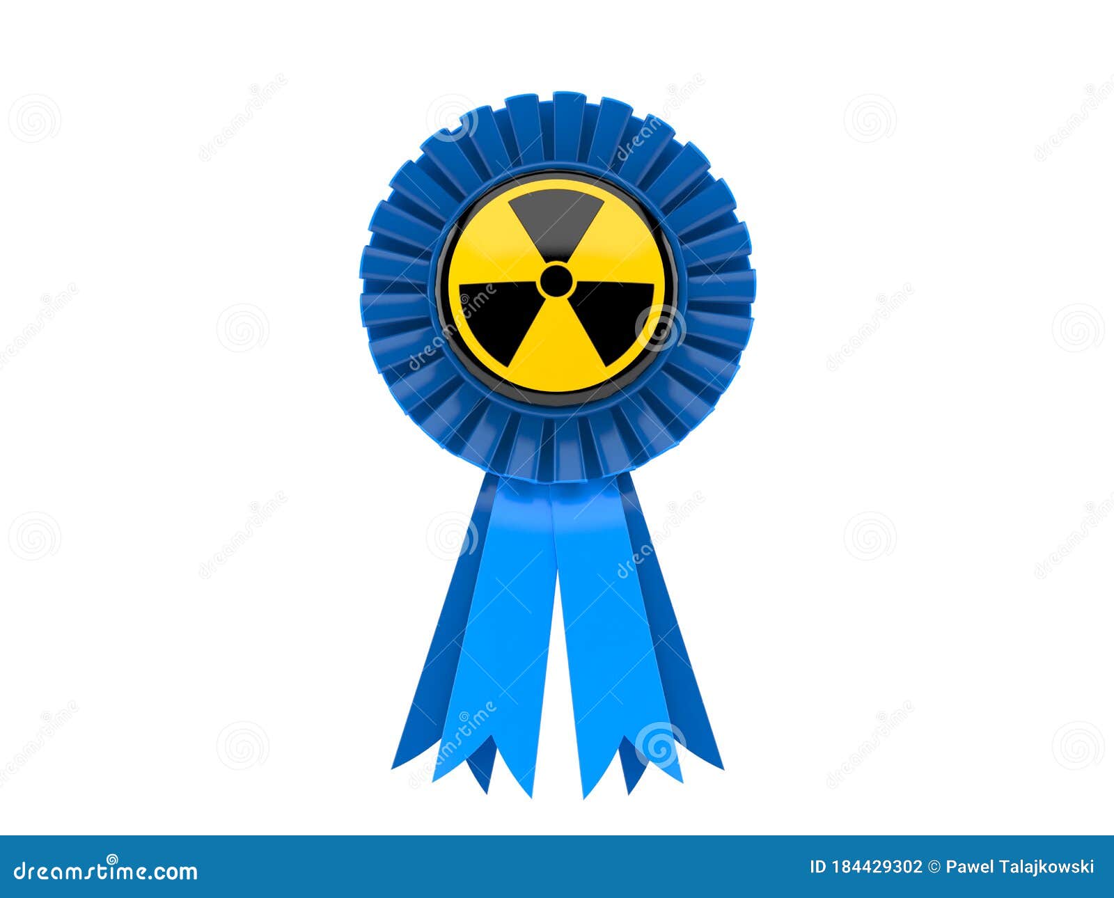 Radioactive Symbol Inside Award Ribbon Stock Illustration ...