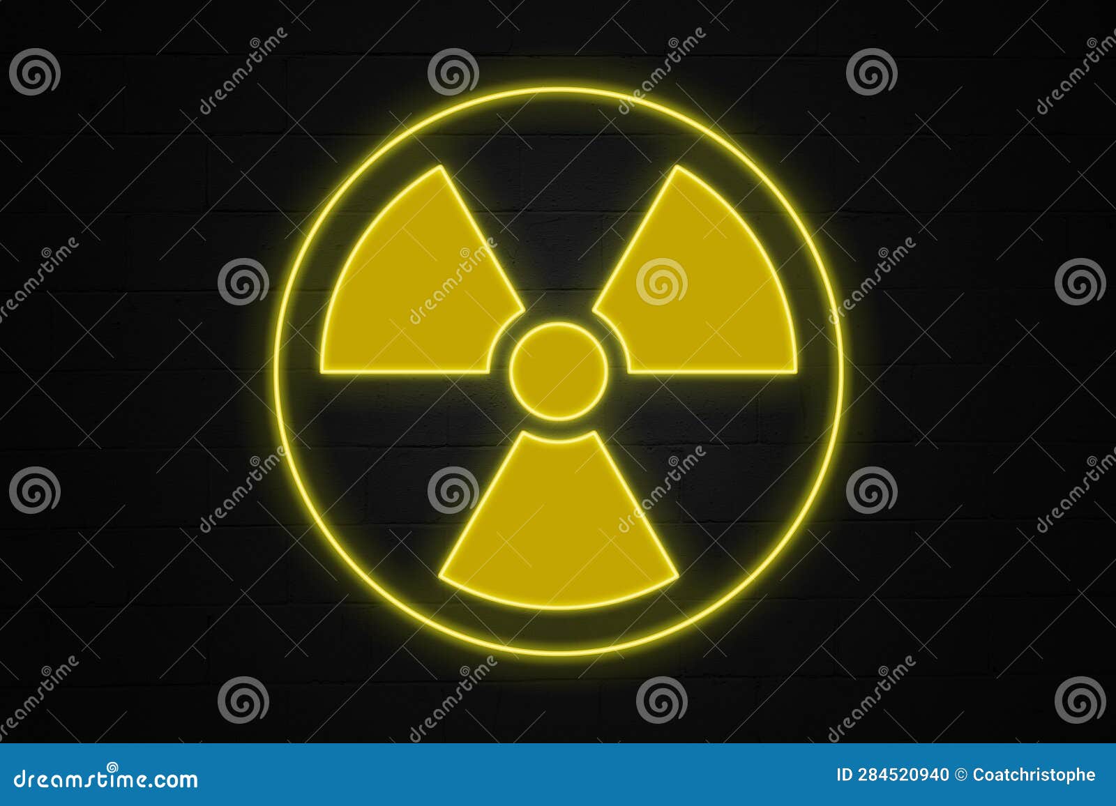 Radioactive Symbol - Neon Light Stock Illustration - Illustration of ...