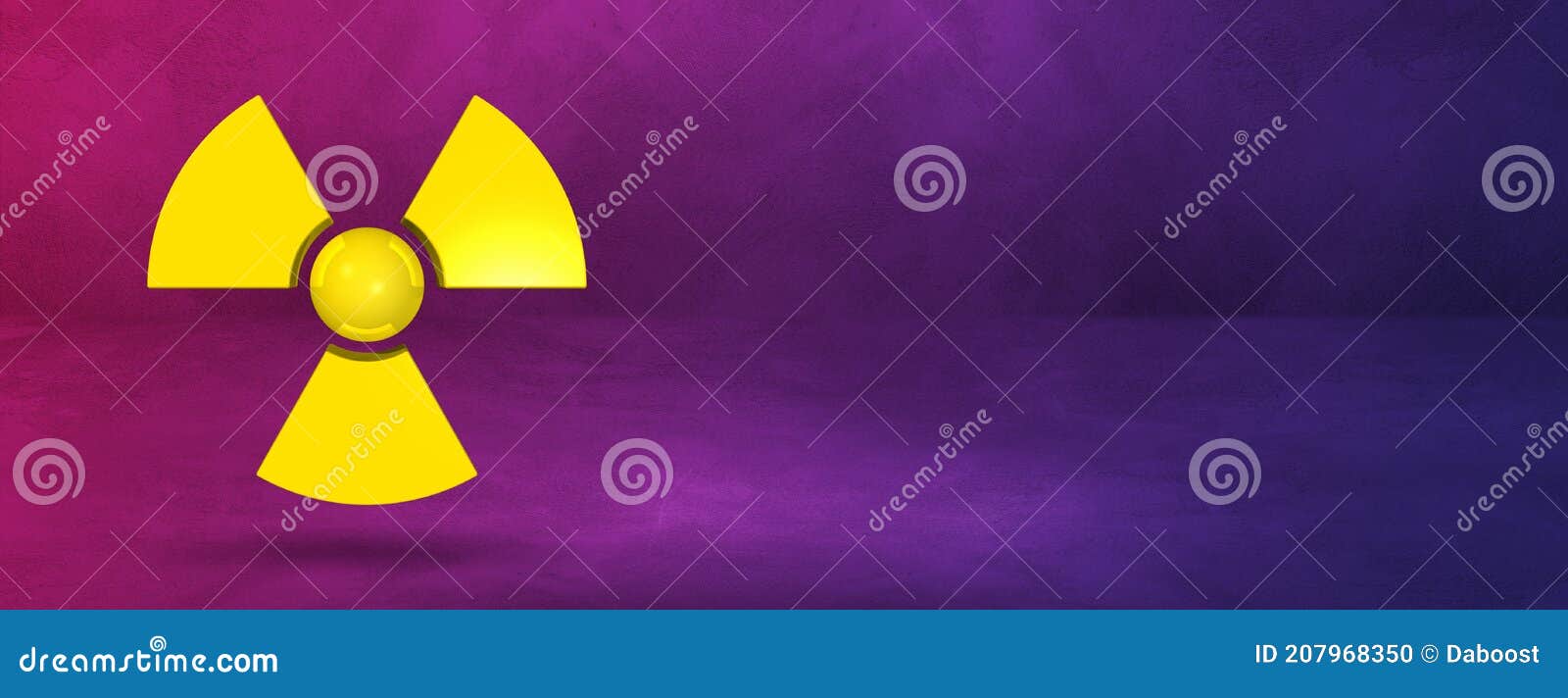 Radioactive Symbol On A Purple Studio Background Banner Stock ...