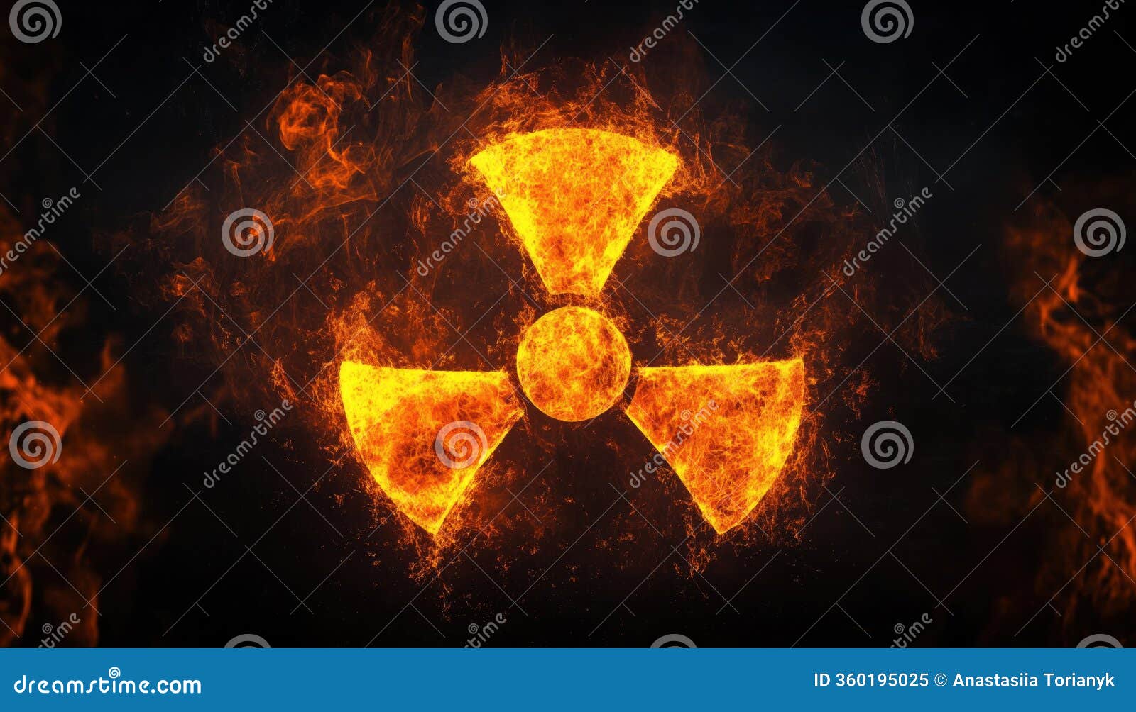 Radioactive Symbol Represents Element on the Periodic Table Stock Image ...