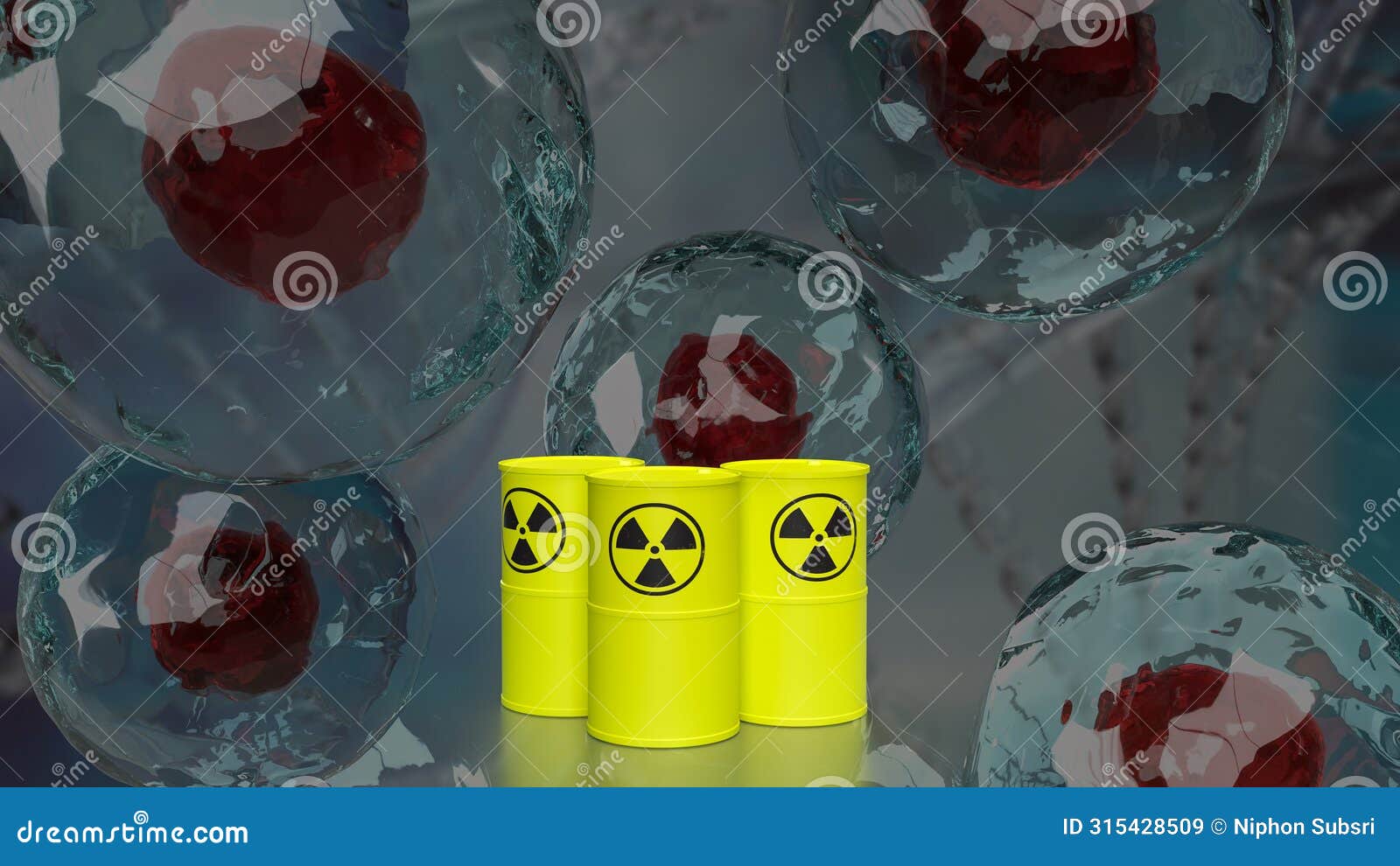 The Radioactive Tank for Energy or Technology Concept 3d Rendering ...