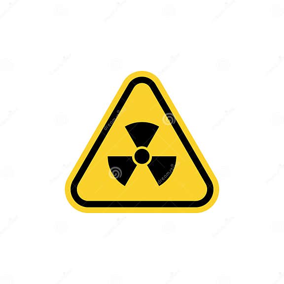 Radioactive with Triangle Warning Sign Icon Vector Design Template ...