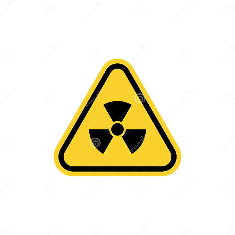 Radioactive with Triangle Warning Sign Icon Vector Design Template ...