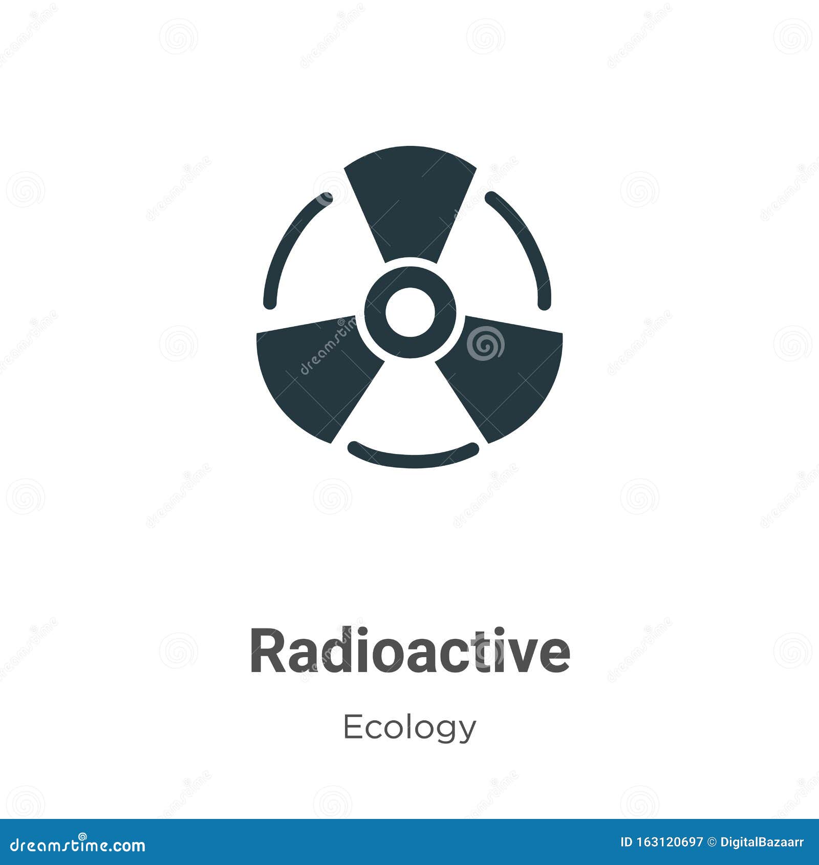 Radioactive Vector Icon on White Background. Flat Vector Radioactive ...