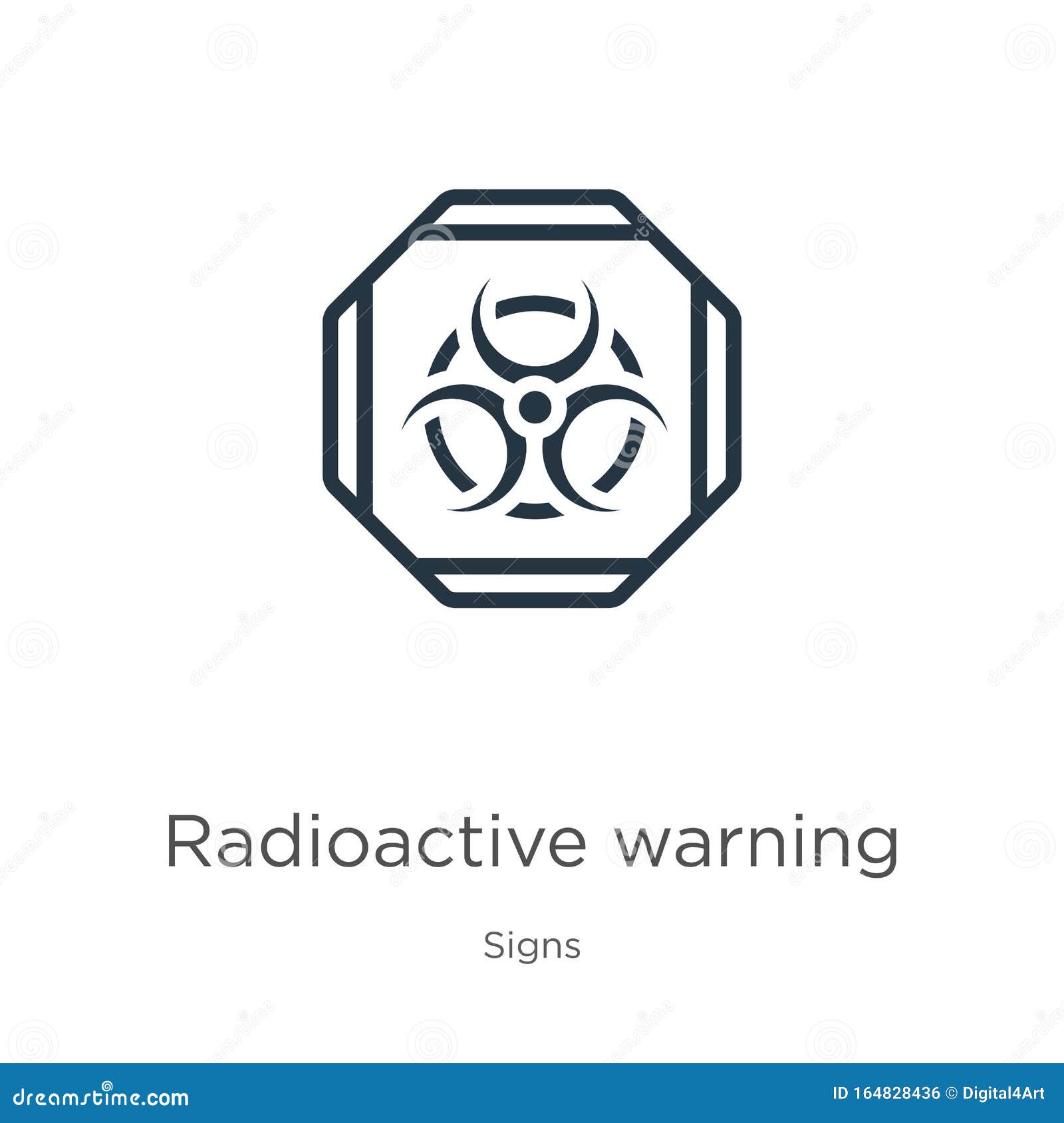 Radioactive Warning Icon Vector. Trendy Flat Radioactive Warning Icon ...