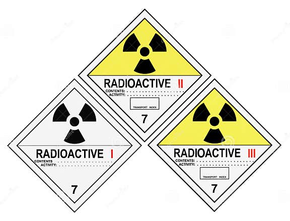 Radioactive Warning Labels stock illustration. Illustration of safety ...