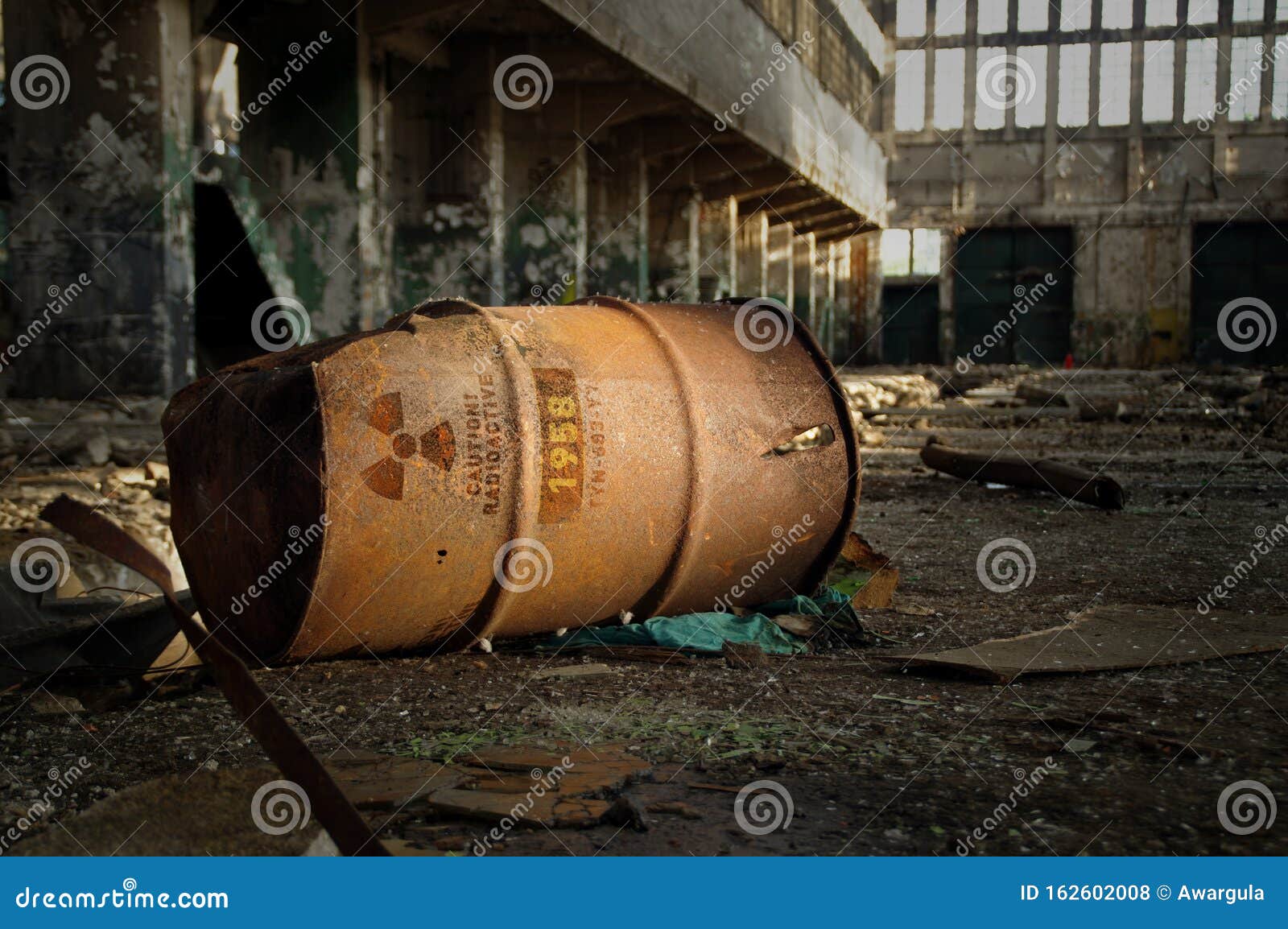 Man in radioactive ruins stock photo. Image of power - 162602008
