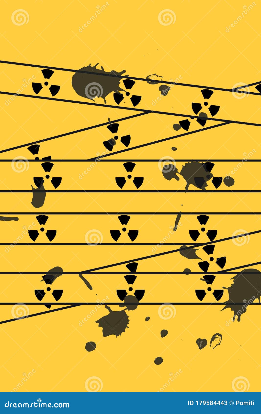 Radioactive Warning Poster, Vector Illustration Stock Vector ...