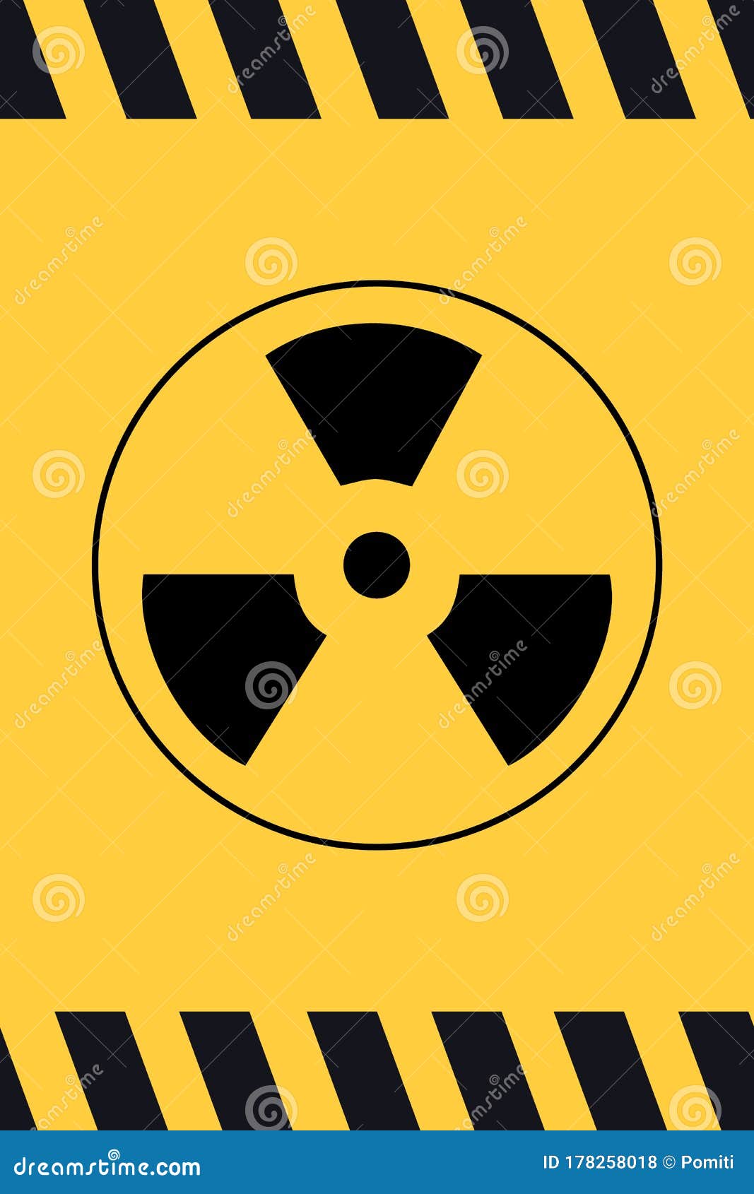 Radioactive Warning Poster, Vector Illustration Stock Vector ...