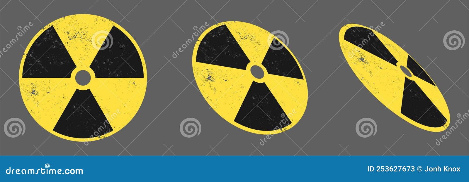 Radioactive Warning Yellow Circle Sign. Radioactivity Warning Vector ...