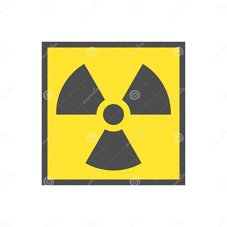 Radioactive Warning Yellow Triangle Sign. Radioactivity Warning Vector ...