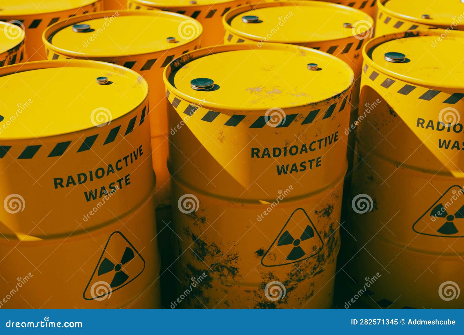 Radioactive Waste Barrel Concept Background Image, 3d Rendering Stock ...