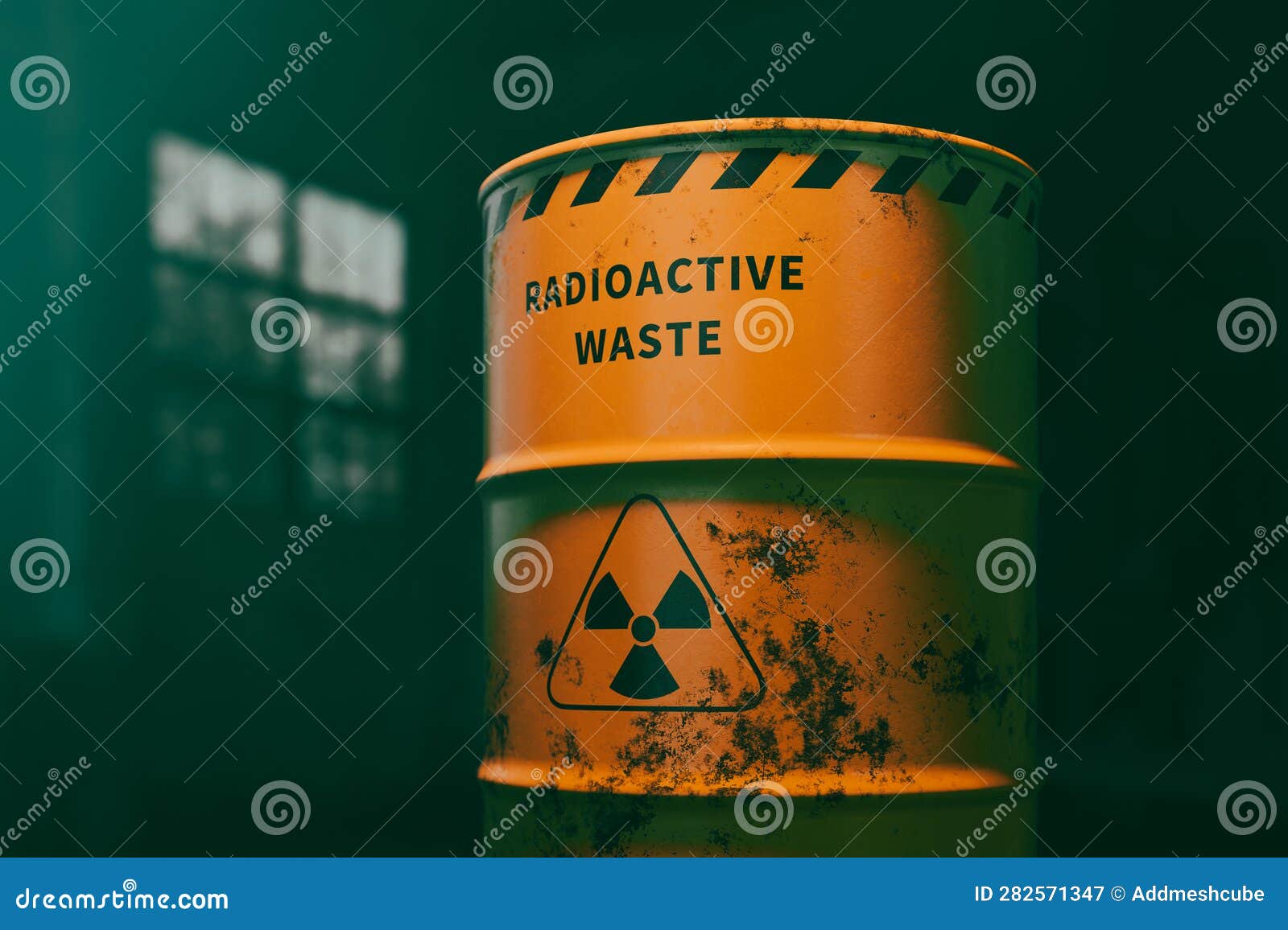 Radioactive Waste Barrel Concept Background Image, 3d Rendering Stock ...