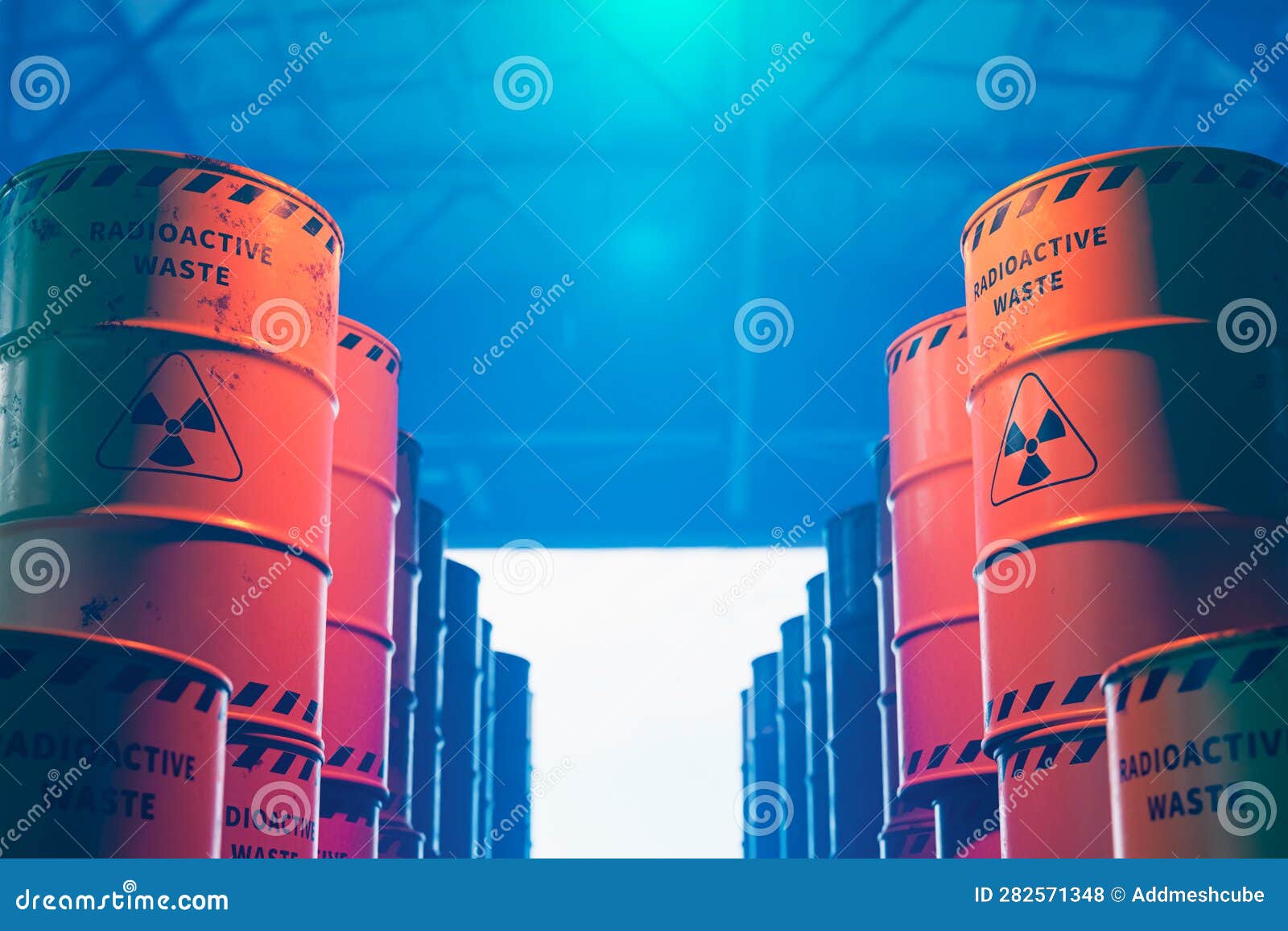 Radioactive Waste Barrel Concept Background Image, 3d Rendering Stock ...