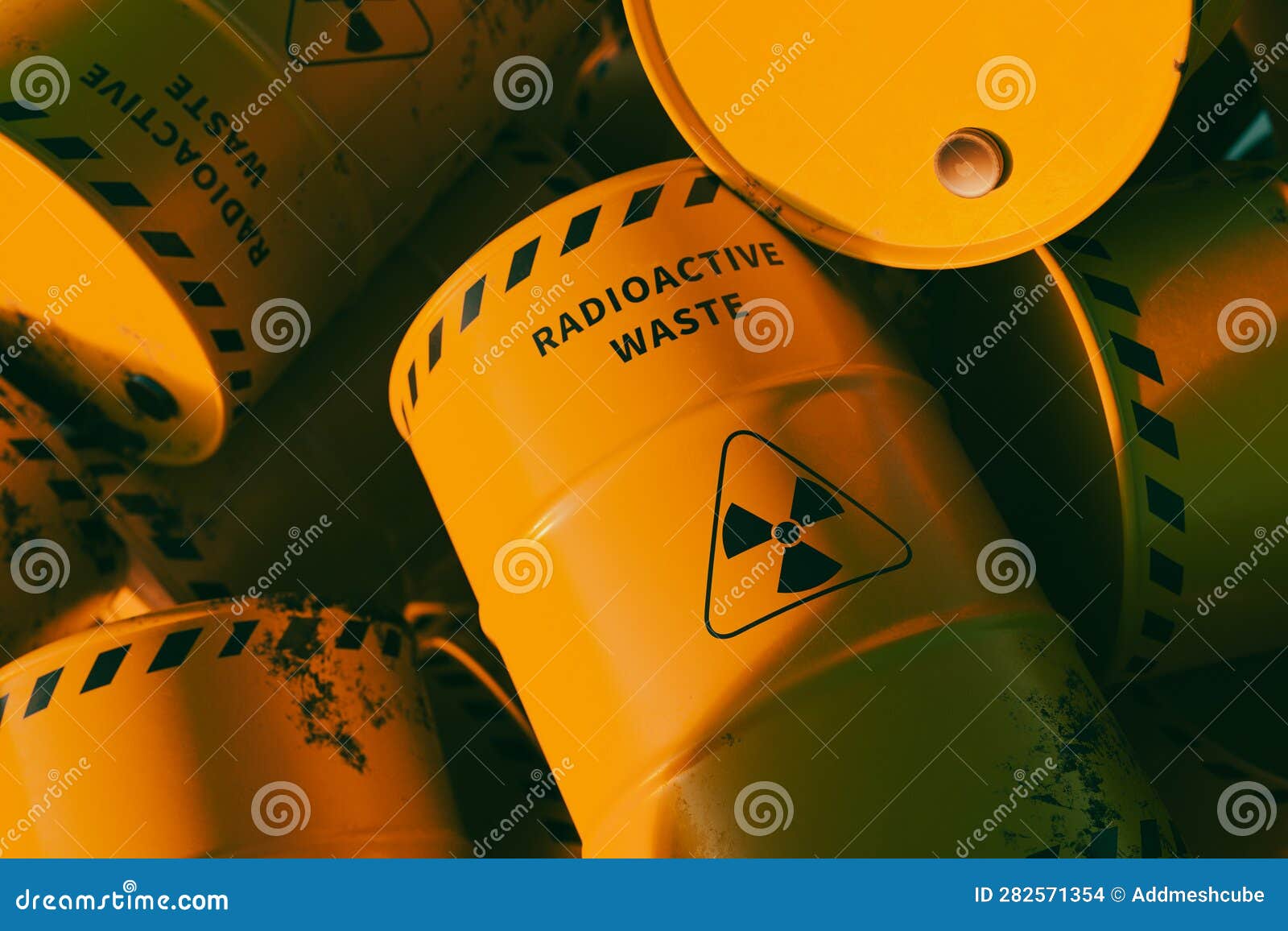 Radioactive Waste Barrel Concept Background Image, 3d Rendering Stock ...