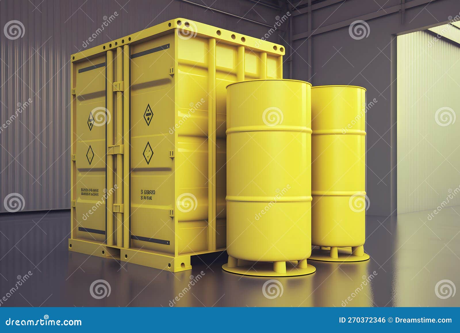 Radioactive Waste in Barrels, Nuclear Waste Repository. Neural Network ...