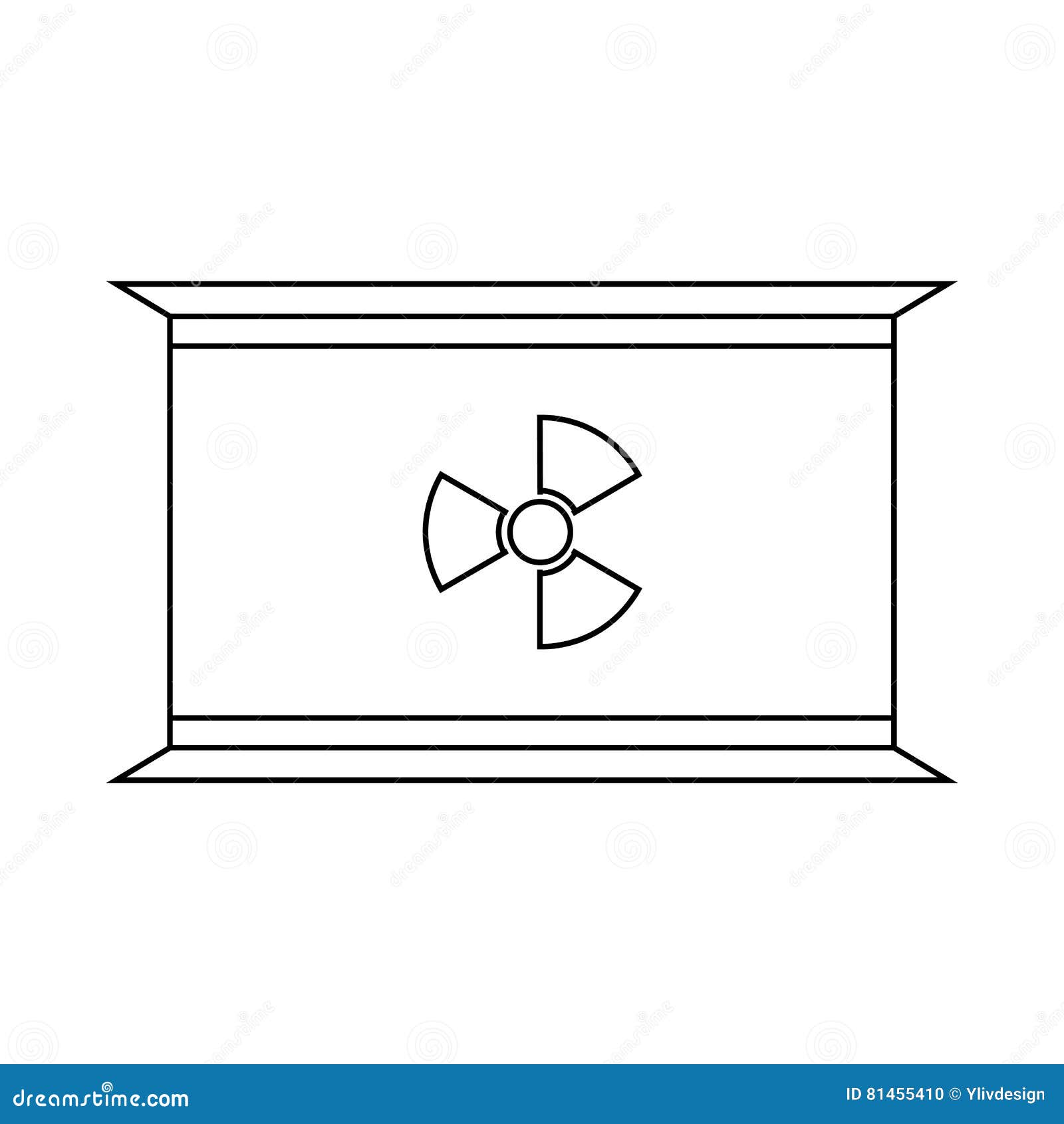 Radioactive Waste Container Icon, Outline Style Stock Vector ...