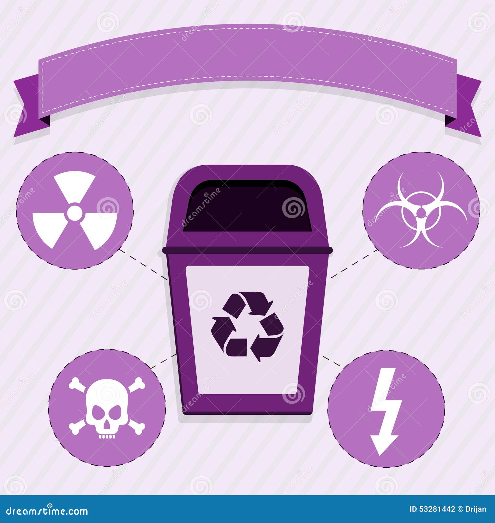 Radioactive waste disposal stock vector. Illustration of design - 53281442