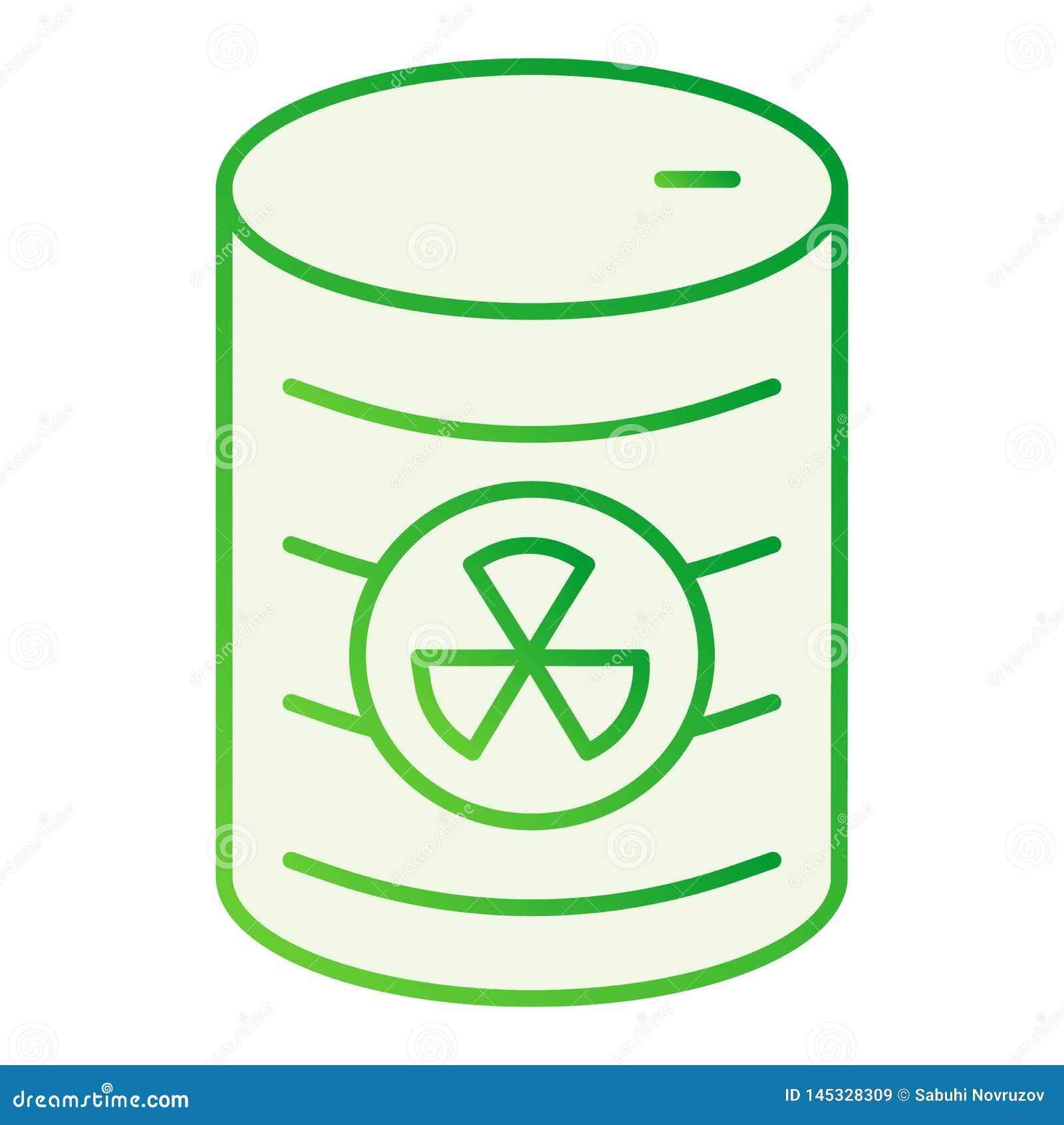 Radioactive Waste Flat Icon. Nuclear Waste Gray Icons in Trendy Flat ...