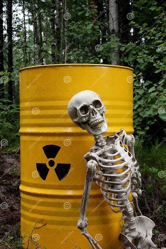 Radioactive Waste and Skeleton Stock Photo - Image of disposal, energy ...