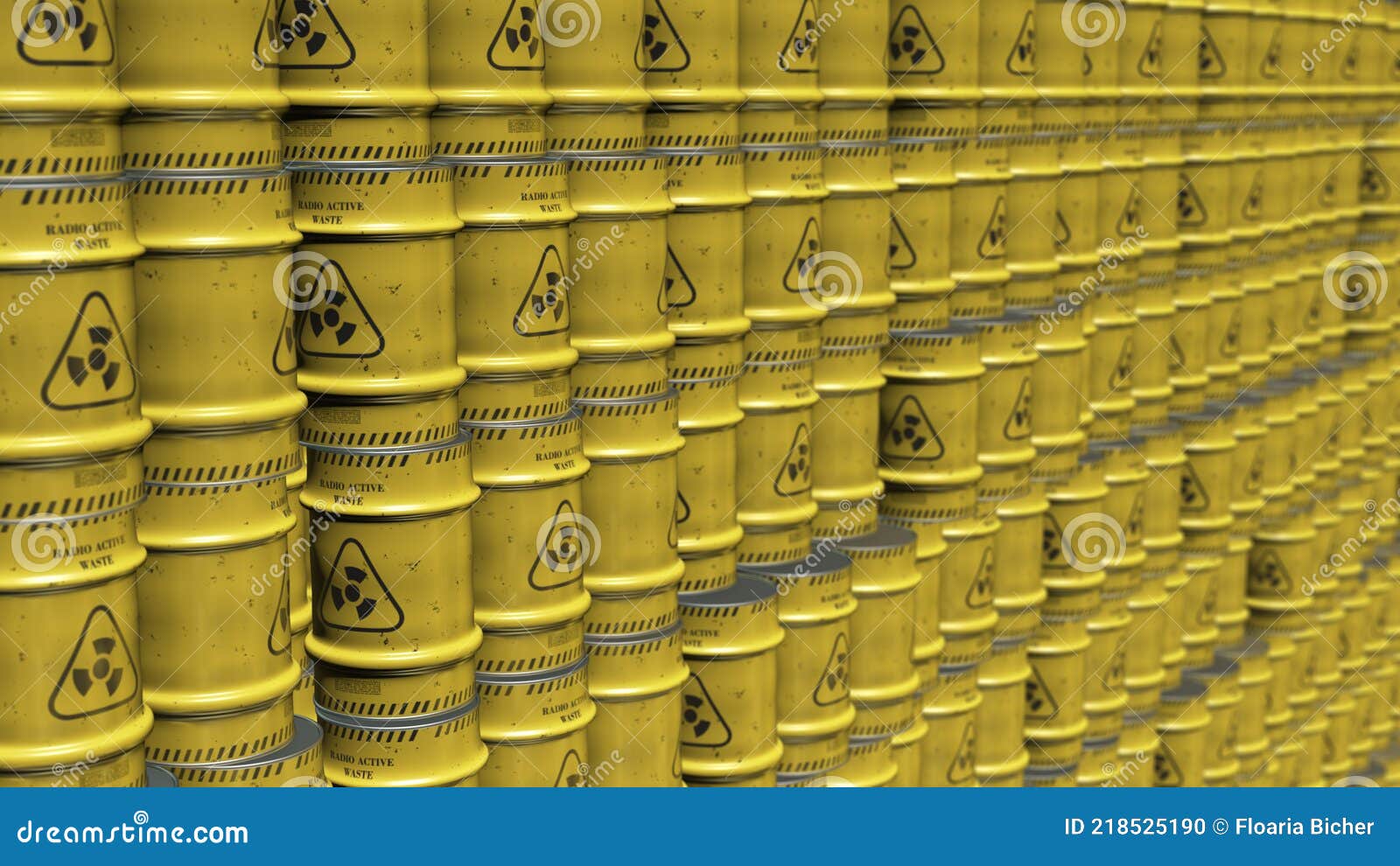Radioactive Waste in Yellow Containers. Stock Photo - Image of vitality ...