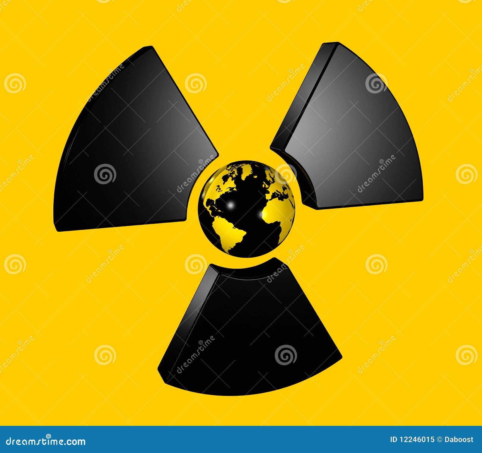 Radioactive world globe stock illustration. Illustration of caution ...