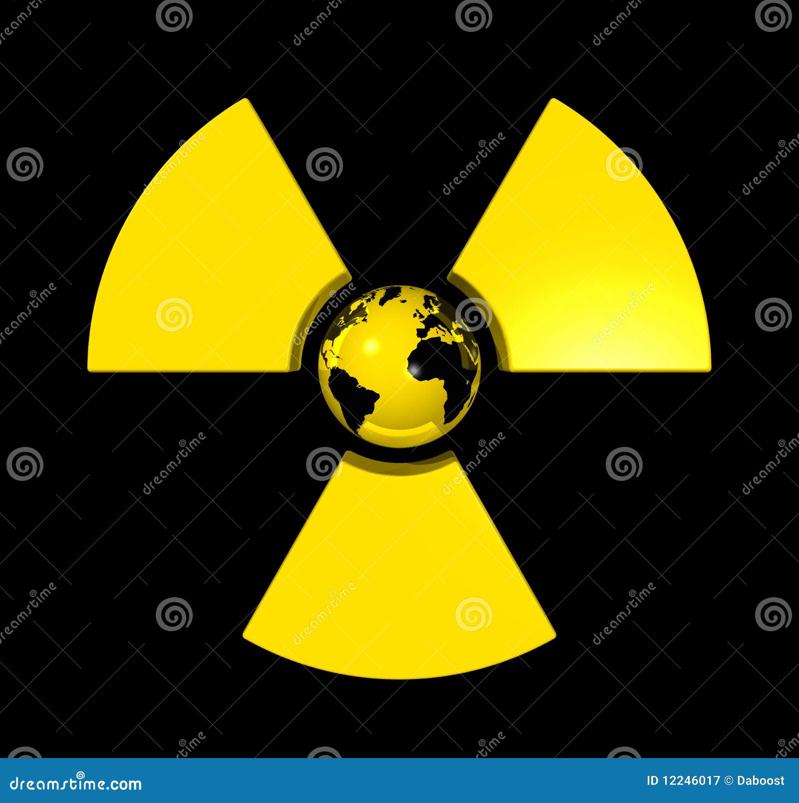 Radioactive world globe stock illustration. Illustration of hazard ...