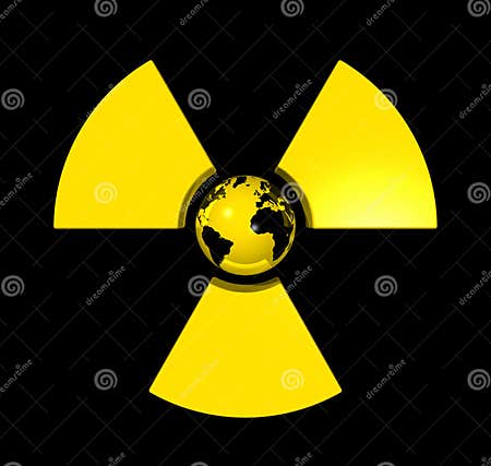 Radioactive world globe stock illustration. Illustration of hazard ...