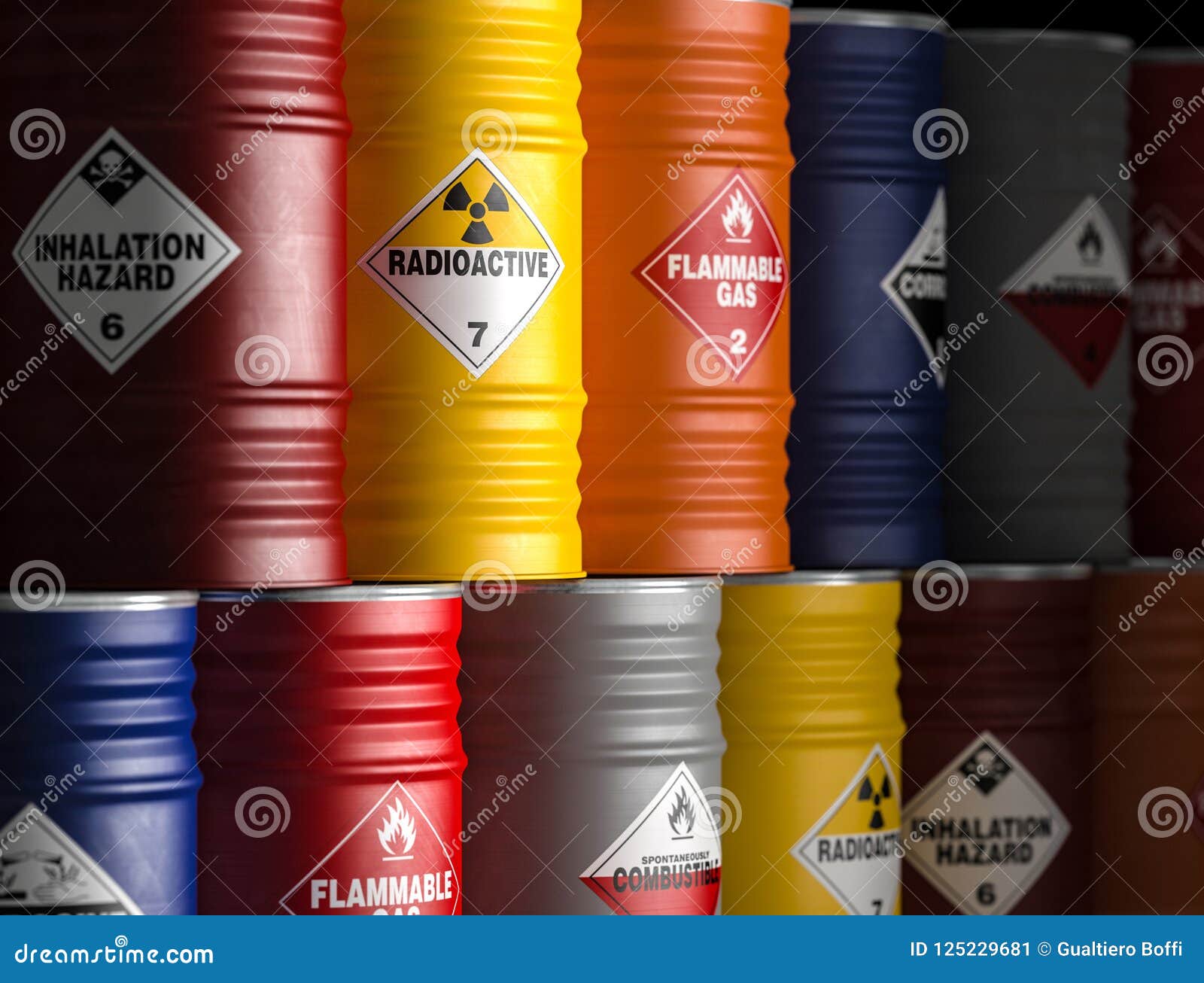 Radioactive Yellow Black Radioactive Warning Ionizing Radiation Nuclear ...